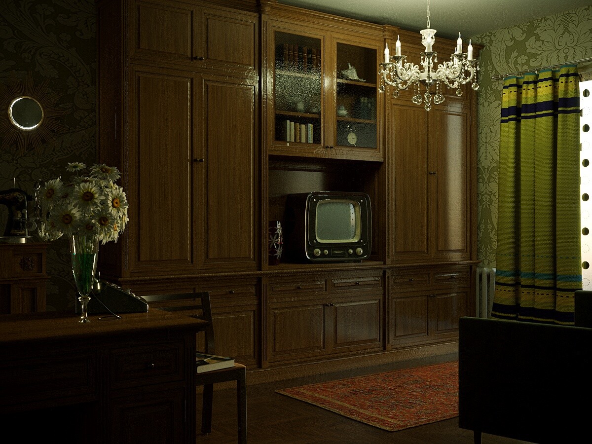 ArtStation - Soviet interior 1980s