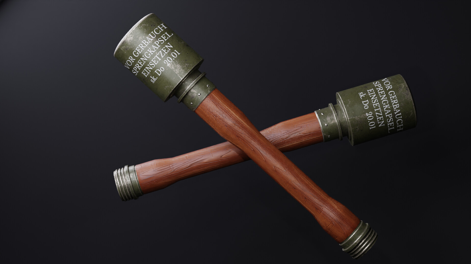 ArtStation - Stielhandgranate "stick hand grenade"