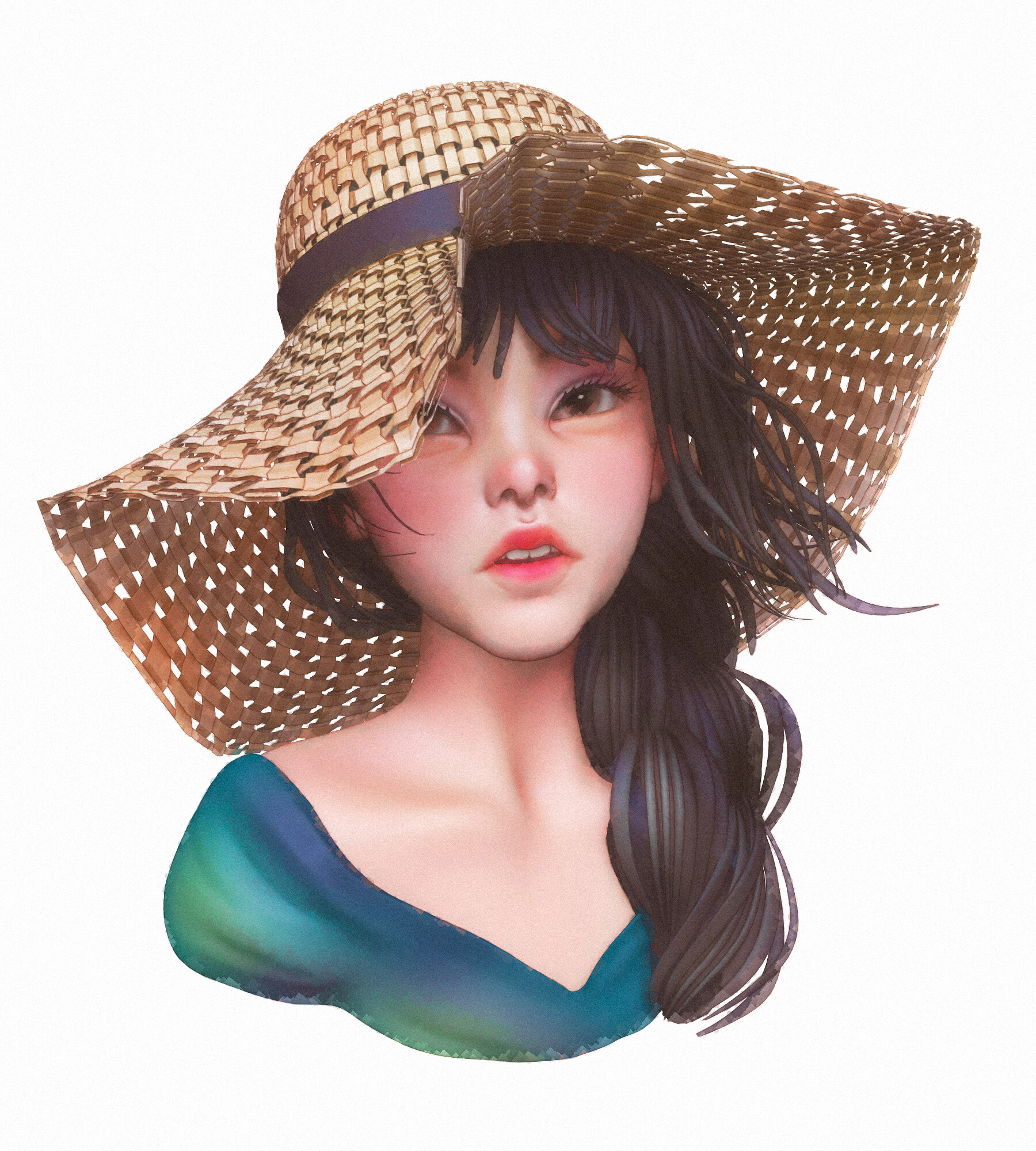 ArtStation - 3d model girl - SpeedSculpt by He77ga