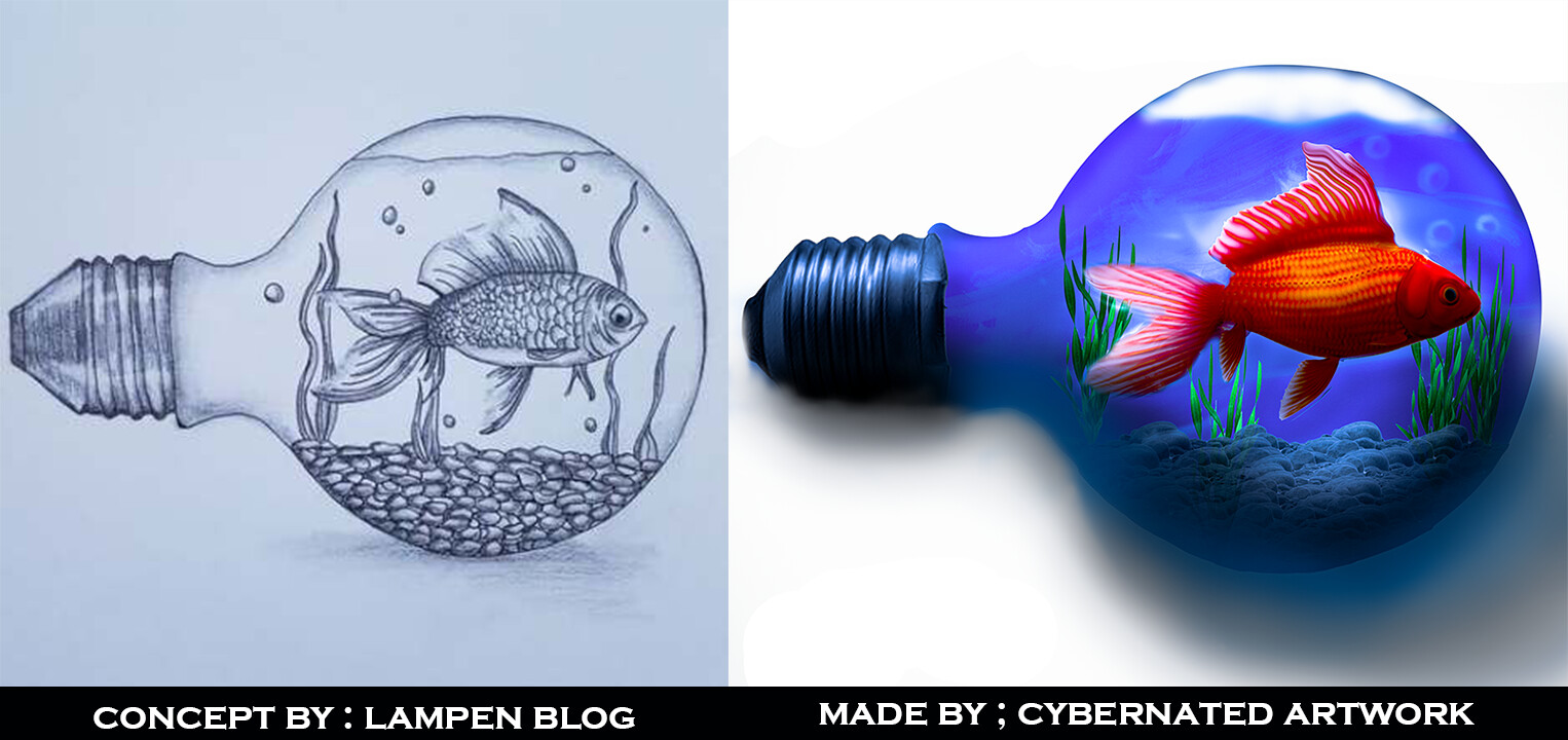 ArtStation - fish in a bulb