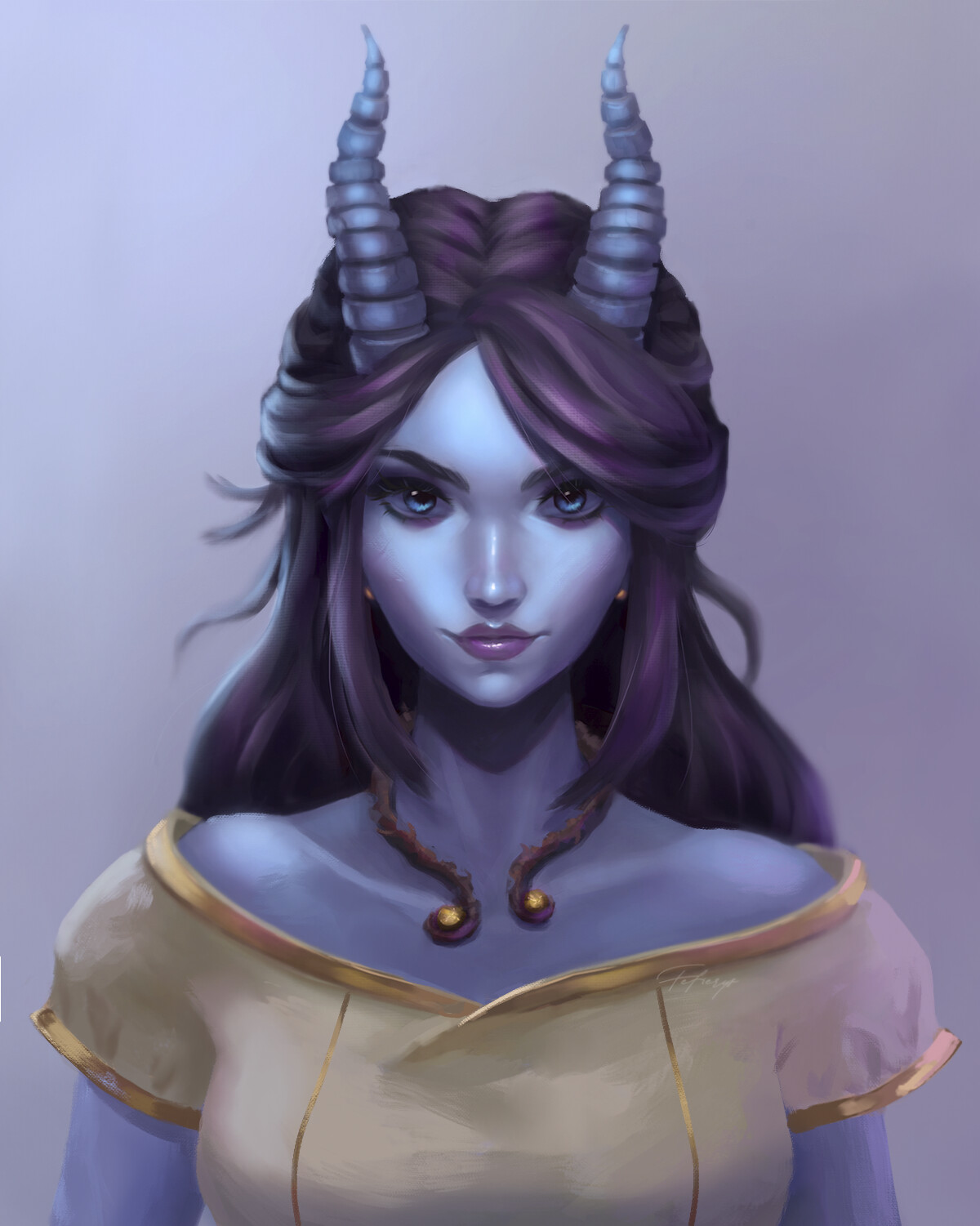 ArtStation - Tiefling portrait