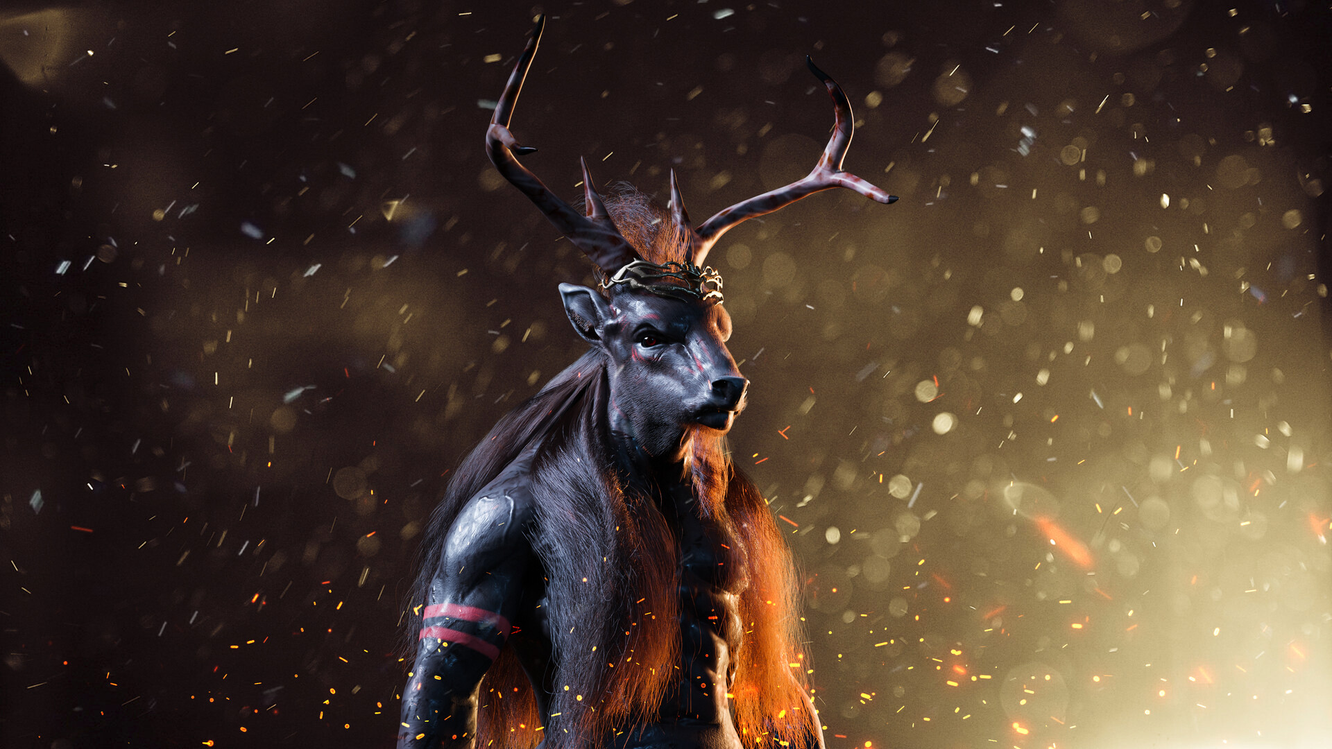 ArtStation - Deer warrior