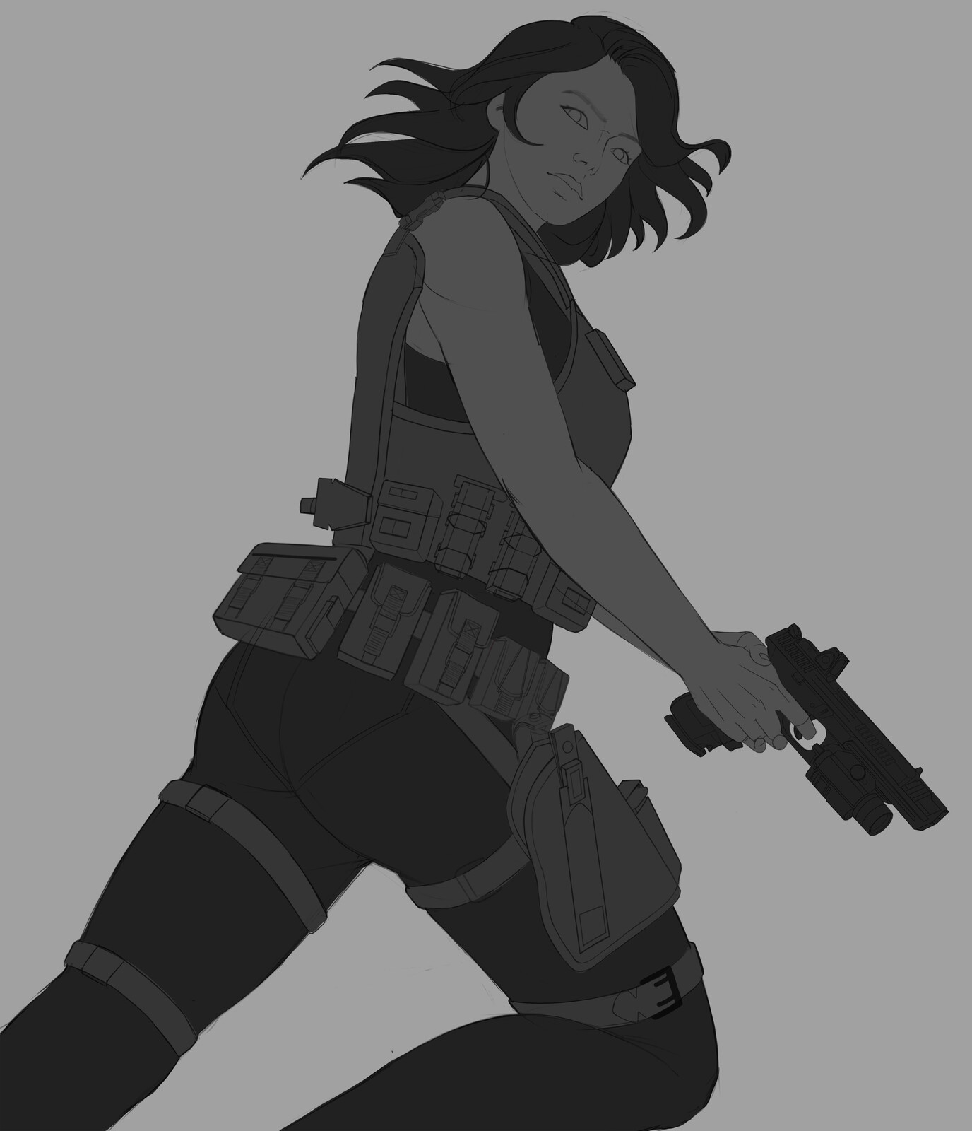 Cham Capadiso - OC Agent Valkyr - commission