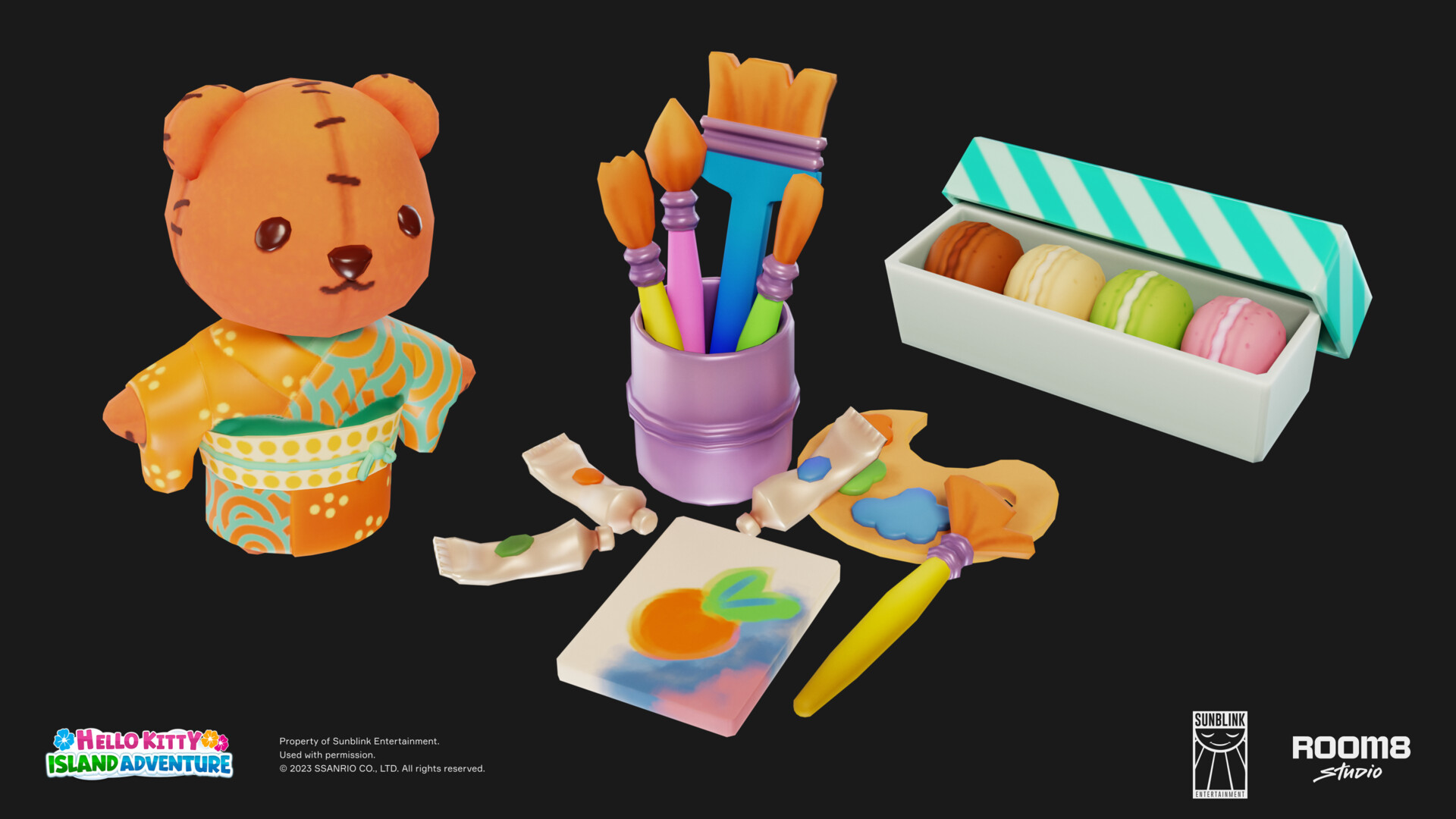 Room 8 Studio - Portfolio - Stylized Assets & Props (Hello Kitty ...