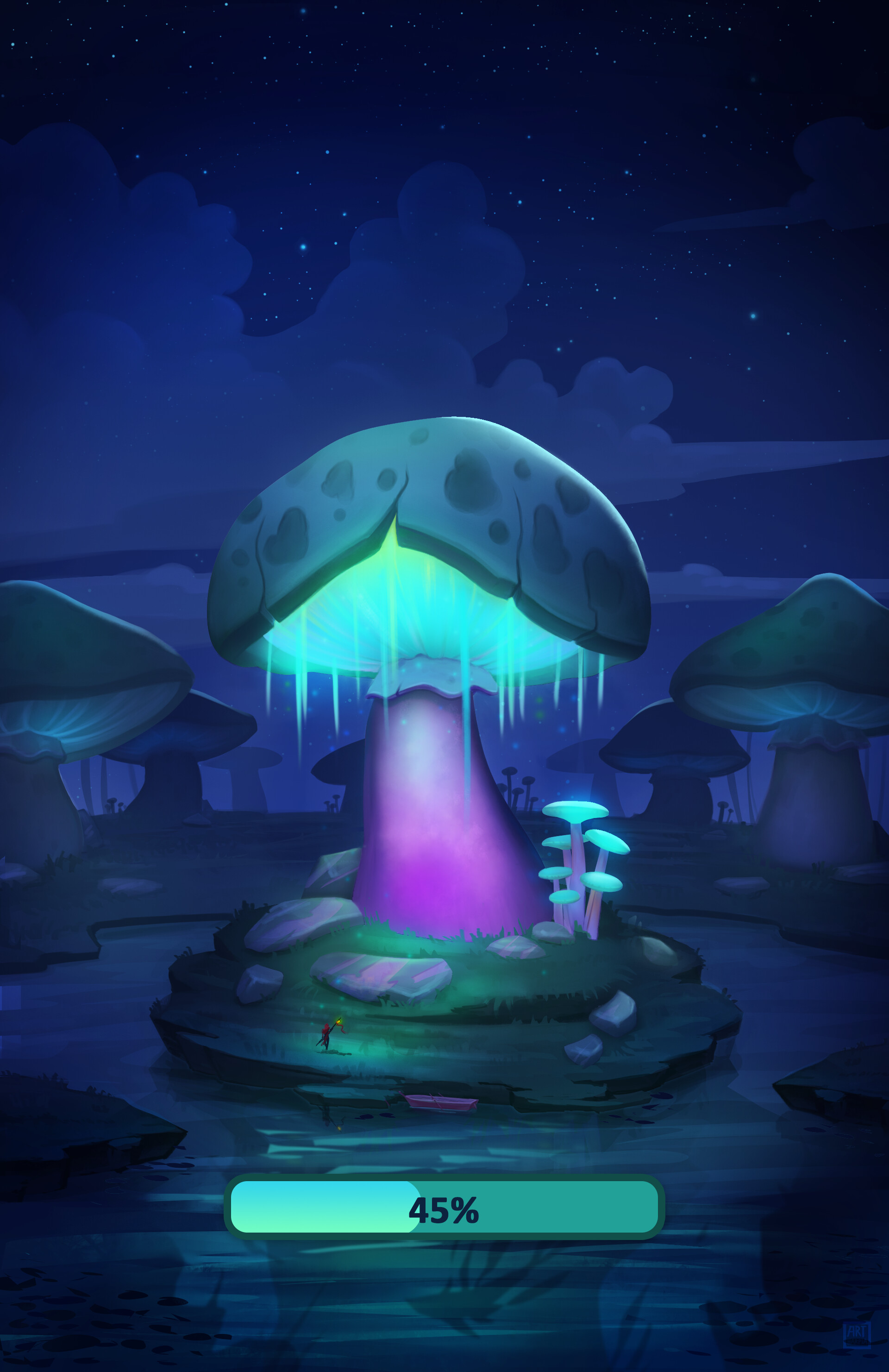 Art Harpia | Alena Grigoreva - Magic mushroom forest.