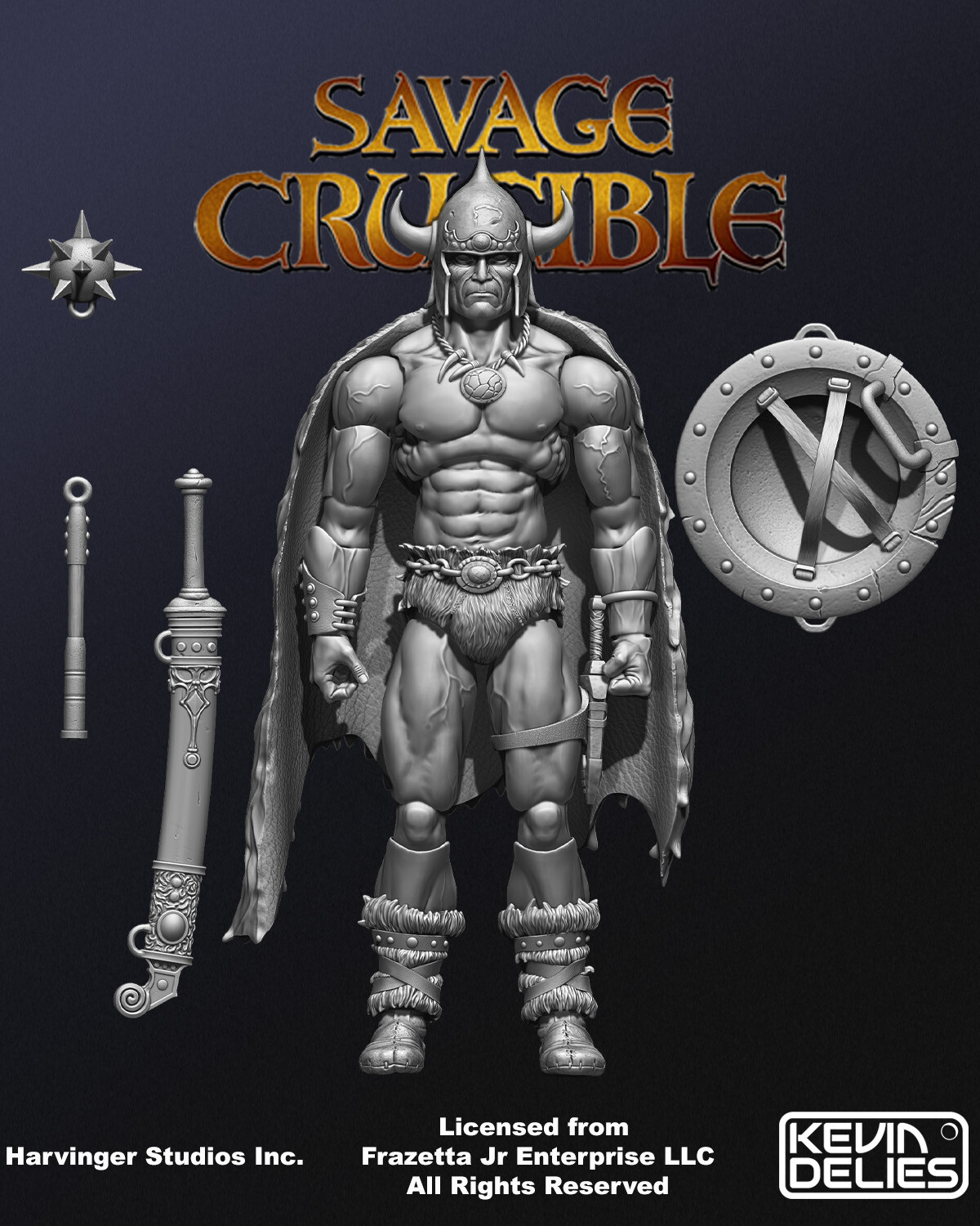 ArtStation - Frazetta Warrior with Ball & Chain Action-Figure