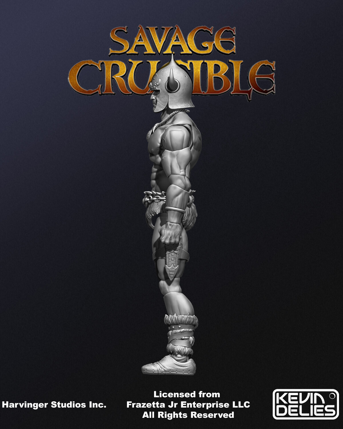 Kevin Delies - Frazetta Warrior with Ball & Chain