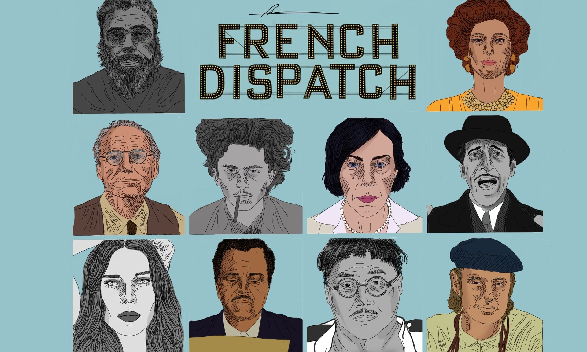 ArtStation - Poster design/French dispatch