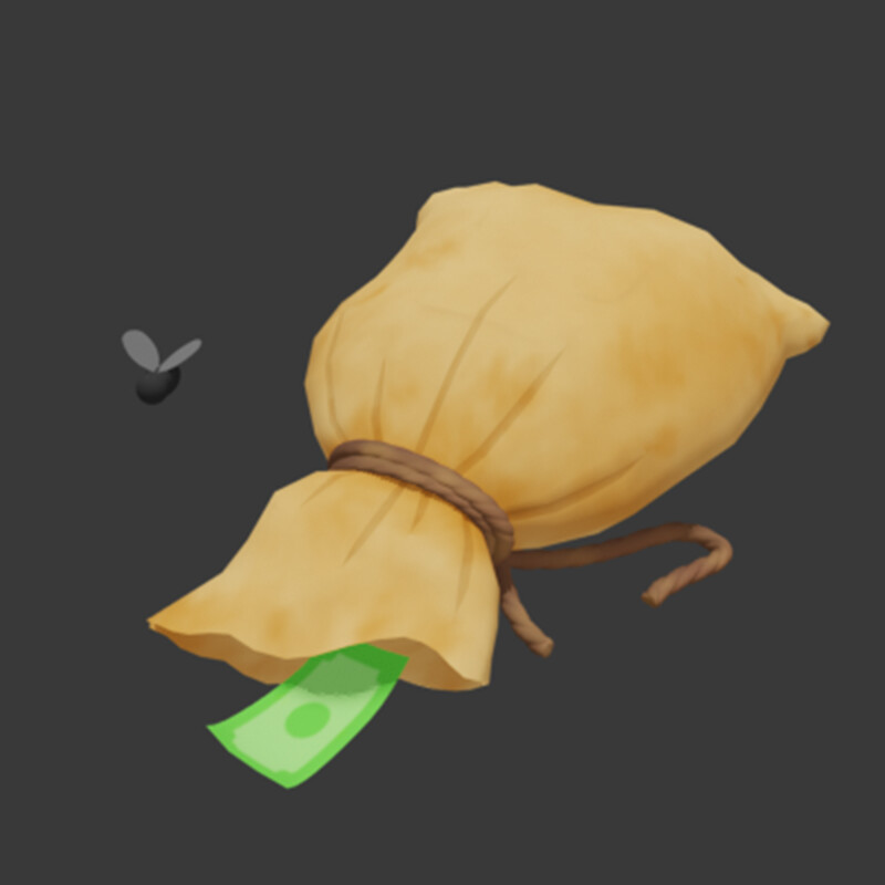 ArtStation - Sack 3D model (Render for Icon)