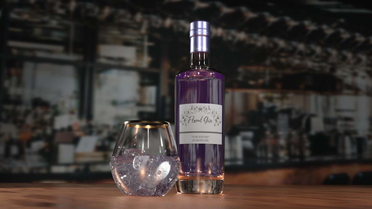 ArtStation - The bottle of gin