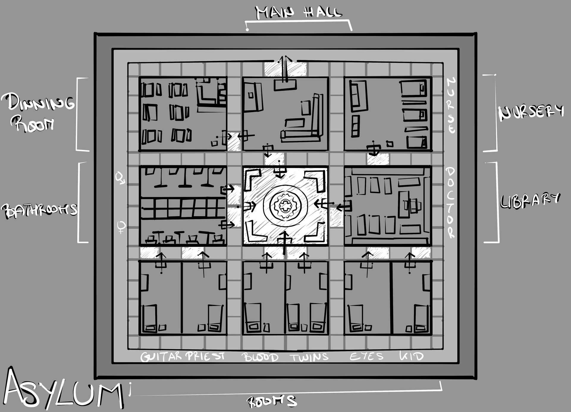 ArtStation - ASYLUM (University Concept Project)
