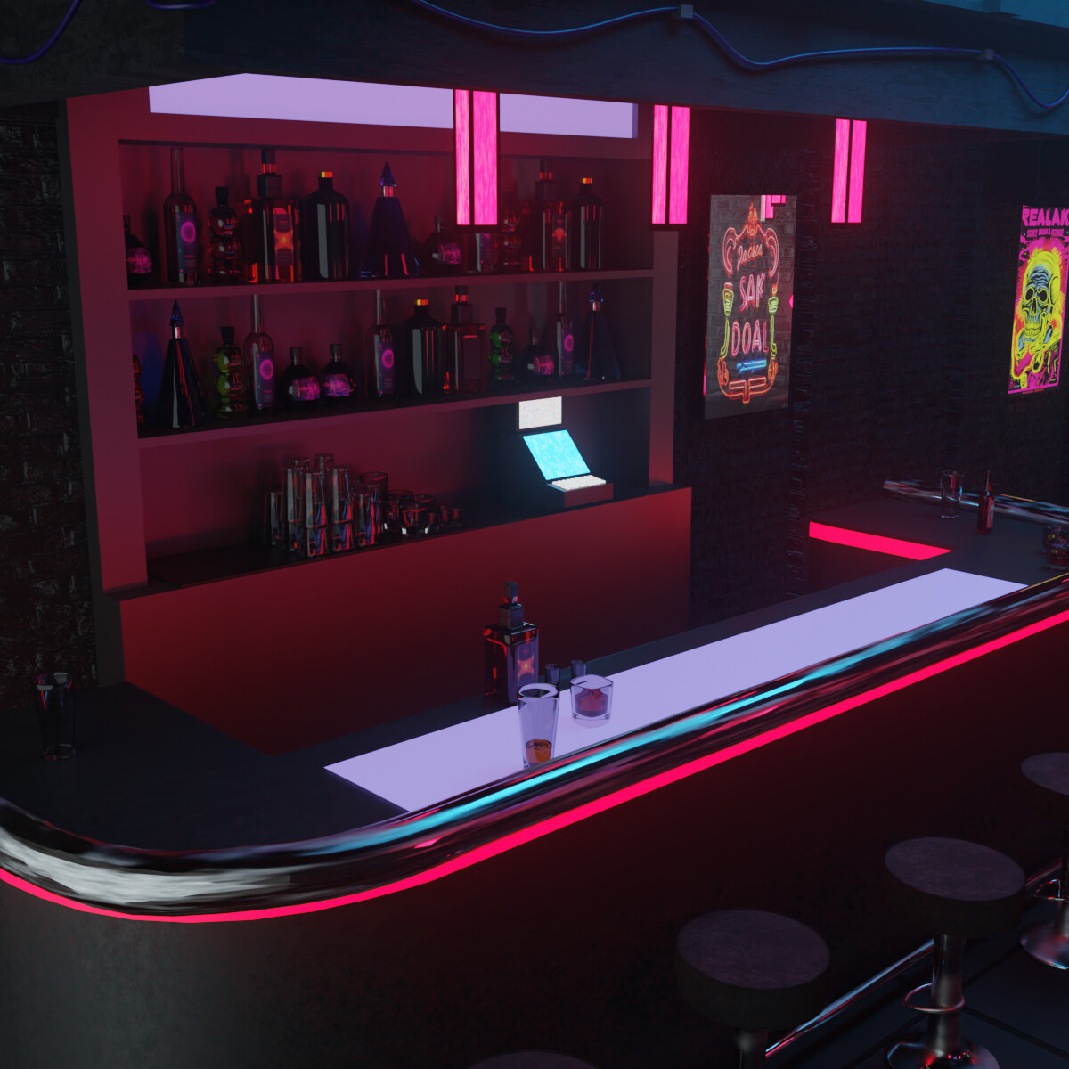 Meghan Jack - Cyber Punk Bar