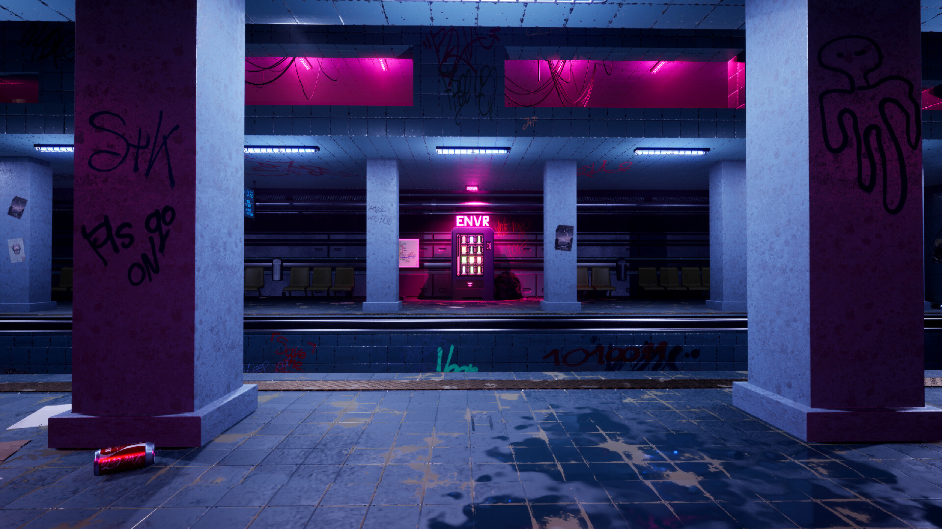 Laura Zvilna - Cyberpunk Train Station