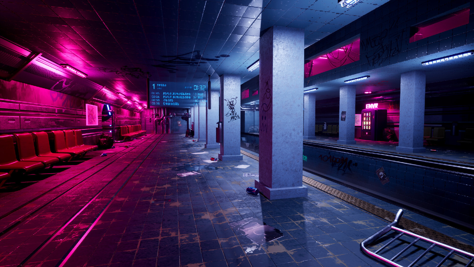 Laura Zvilna - Cyberpunk Train Station