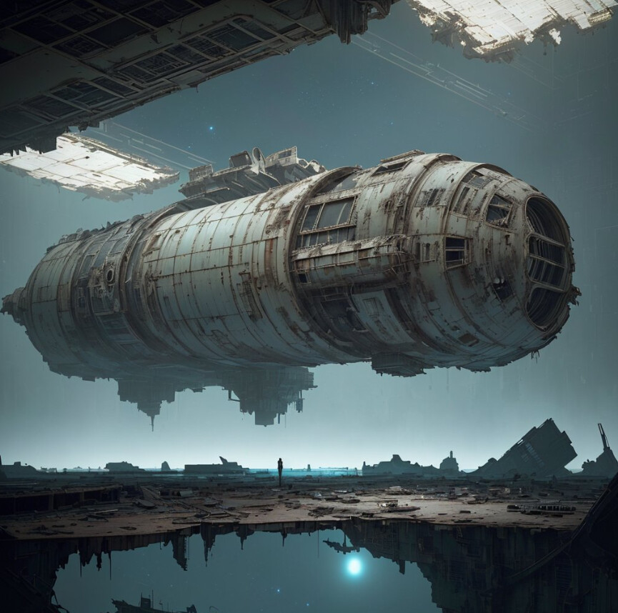 ArtStation - Traveling through abandoned space stations