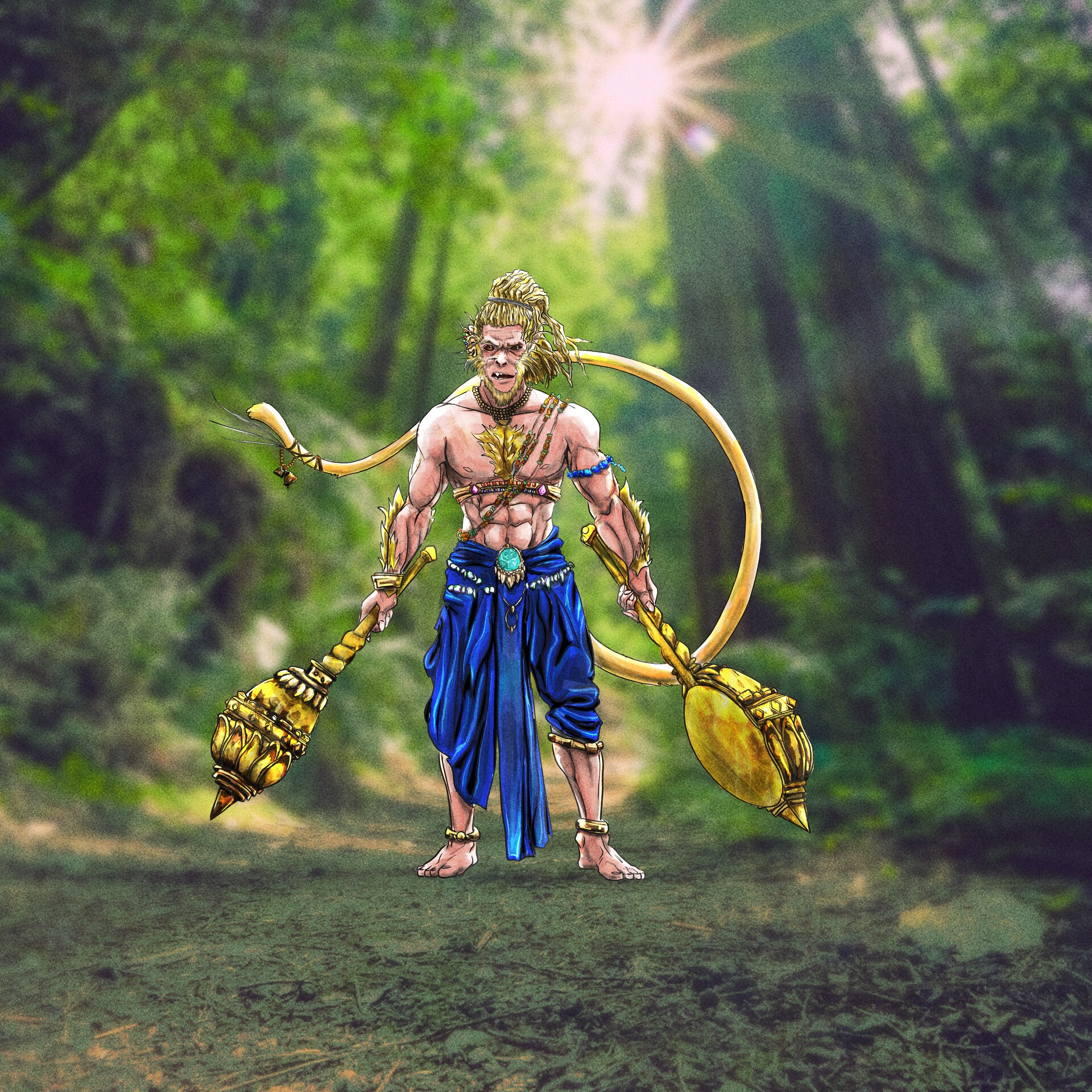 ArtStation - Wrath of Naga warrior | Monkey warrior | Kapi Clan