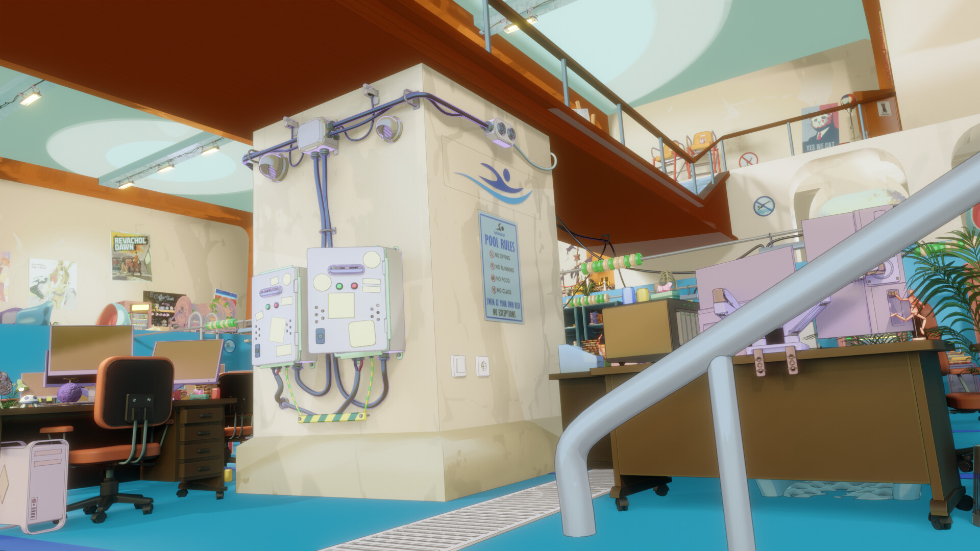 ArtStation - Eazy breezy office raid and my props