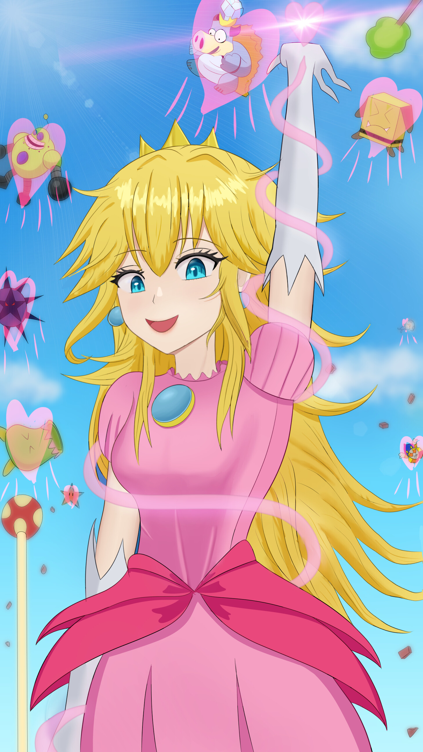 ArtStation - Princess peach fanart (from mario & luigi: Bower's Inside Story)