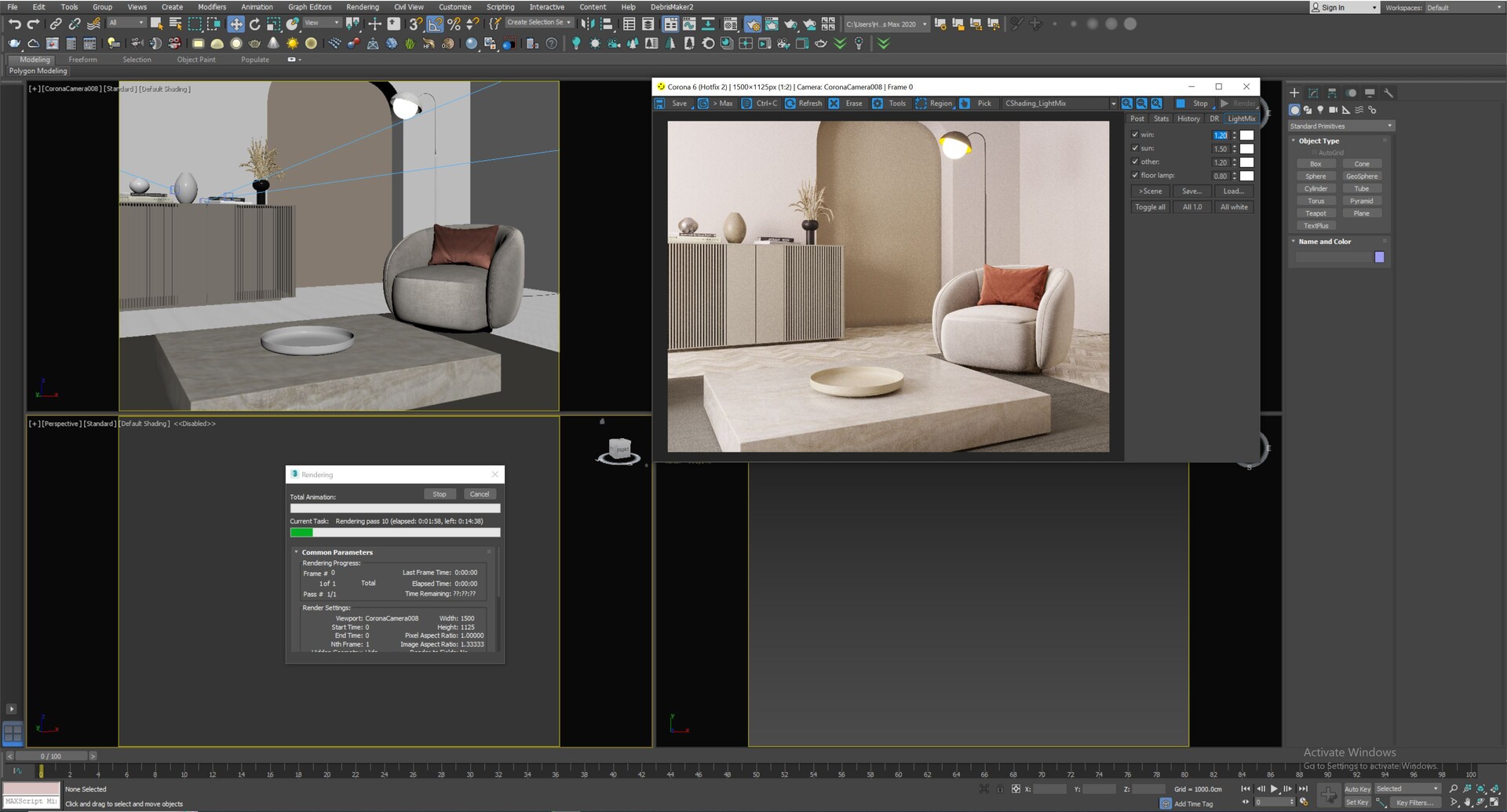 infinity vision - Interior Living Room Scene 14