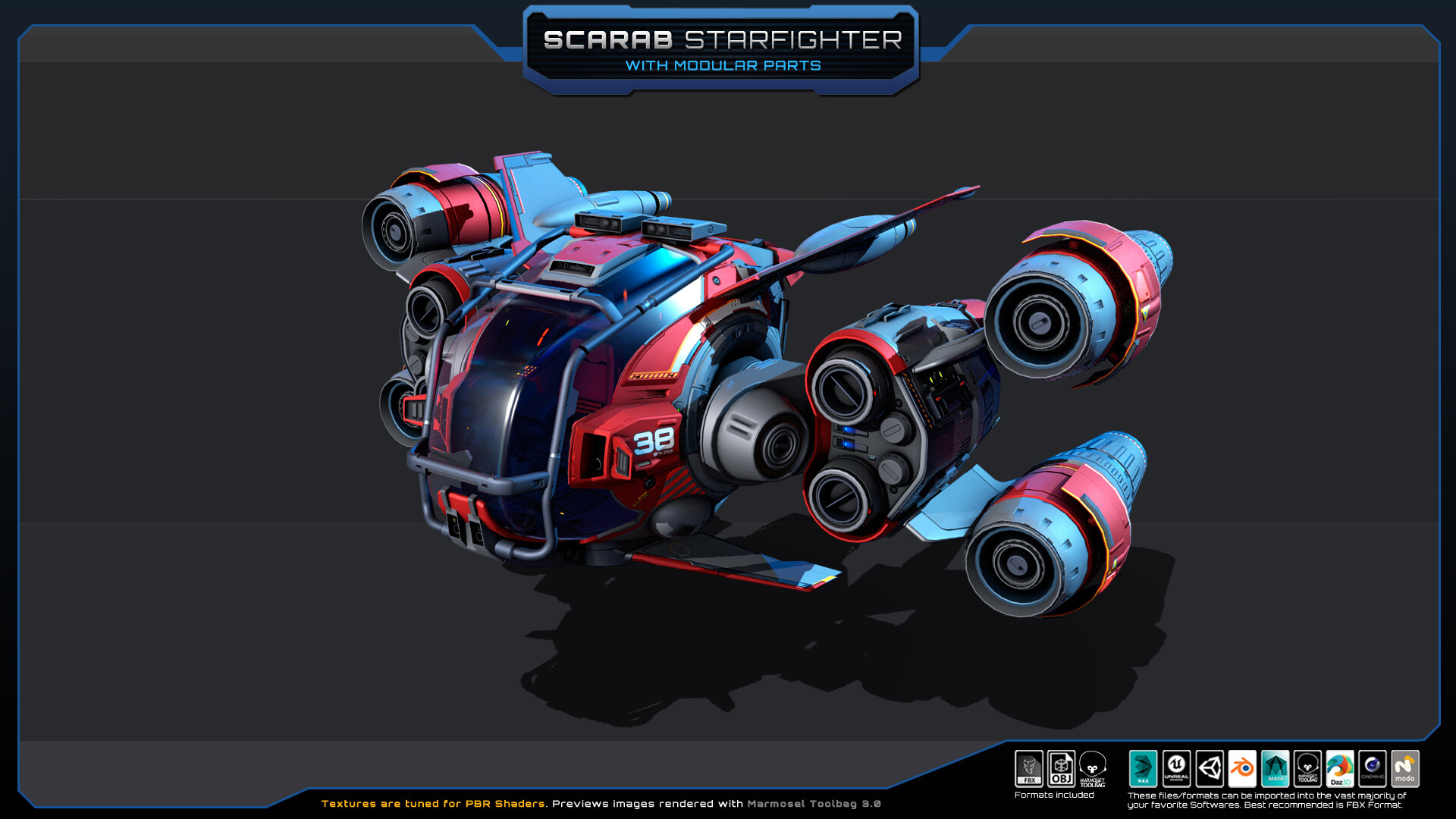 ArtStation - Modular SCARAB Starfighter
