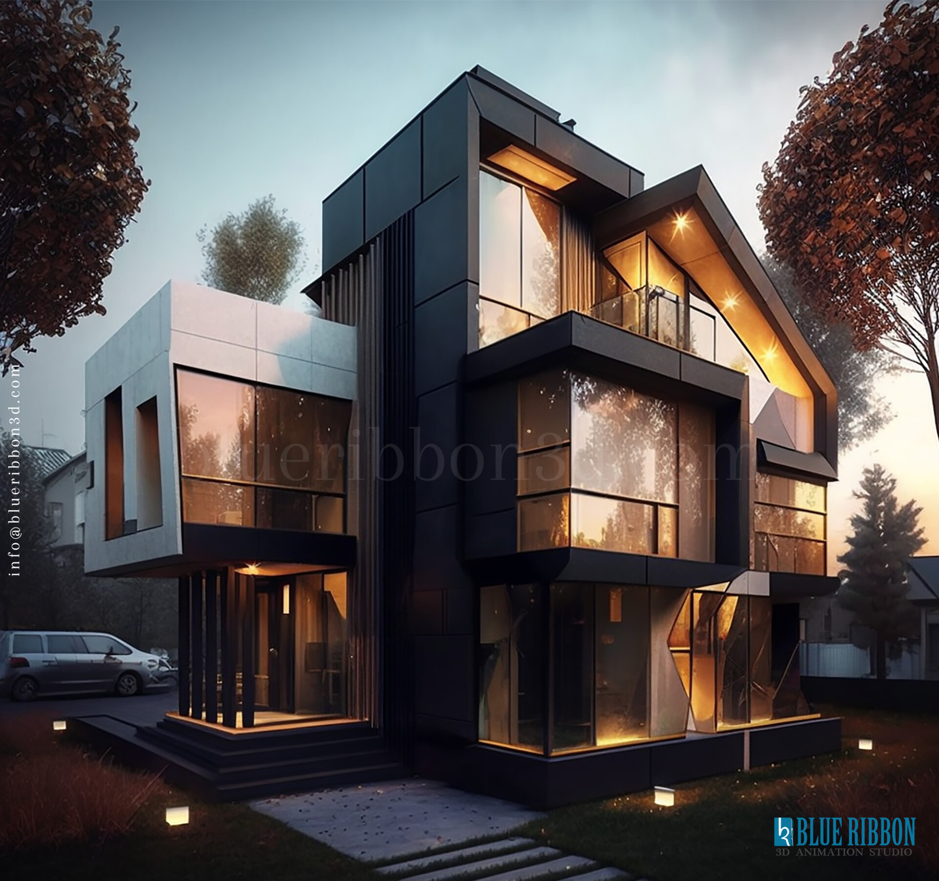 ArtStation - 3D Architectural Rendering of Stunning Duplex House in Germany
