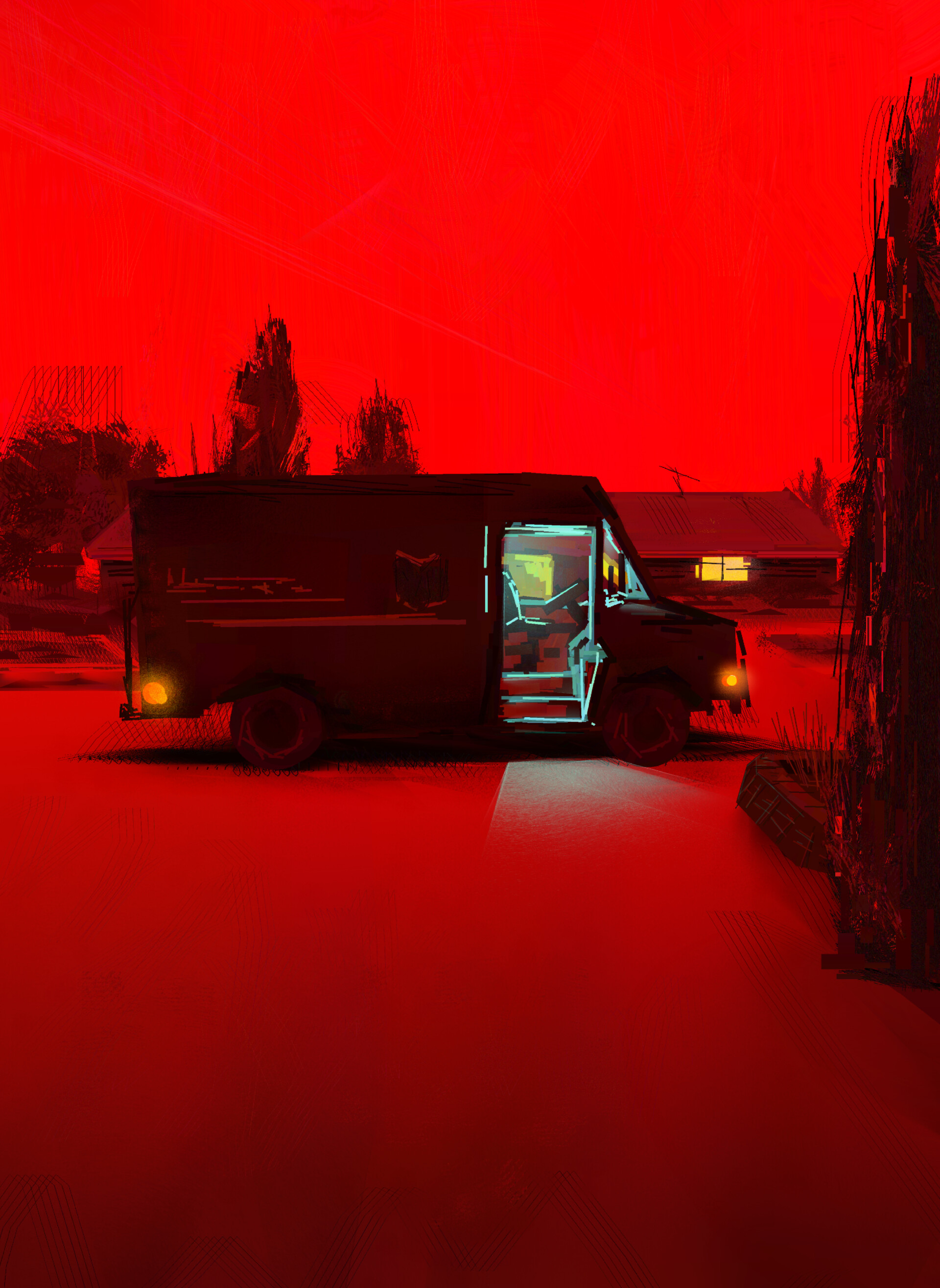 ArtStation - Liminal Spaces #3: Red Morning Services