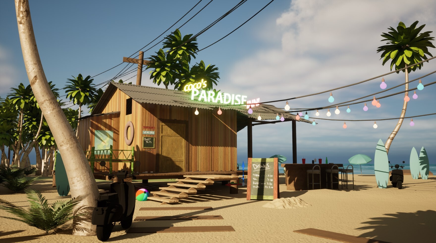 ArtStation - Beach paradise breakdown