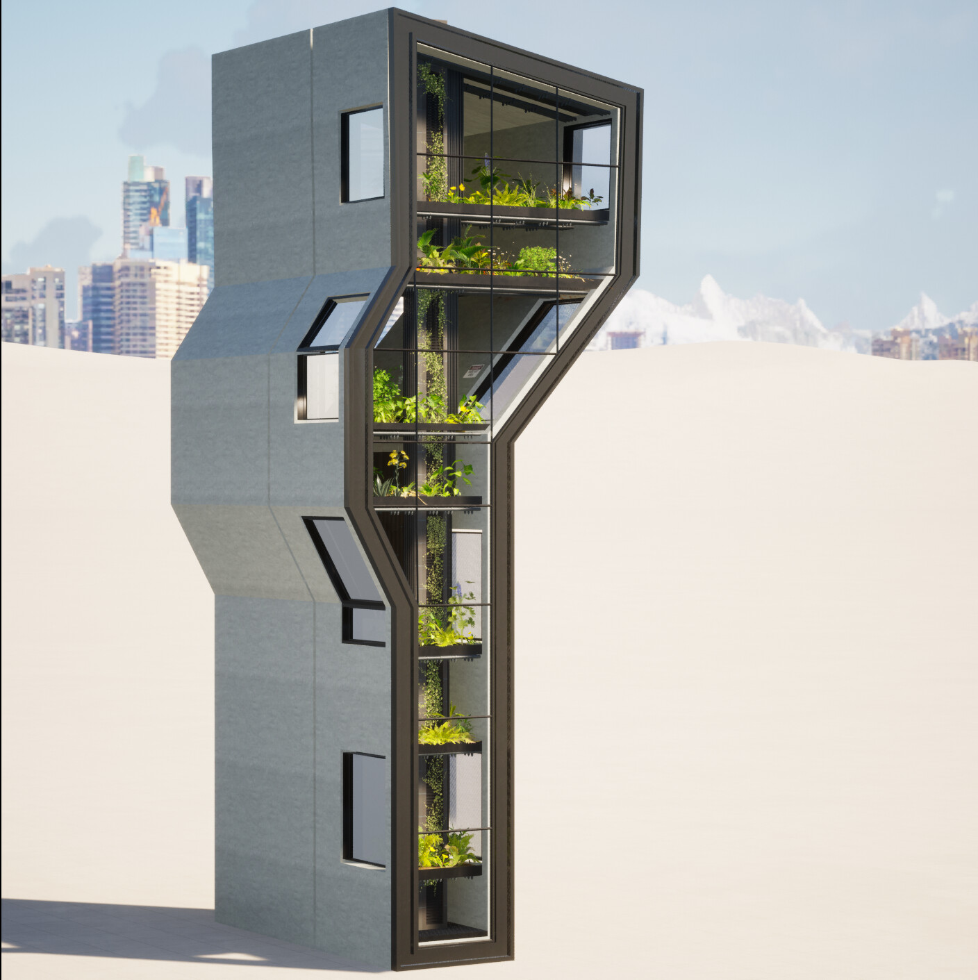 ArtStation - Botanical Concrete Tower