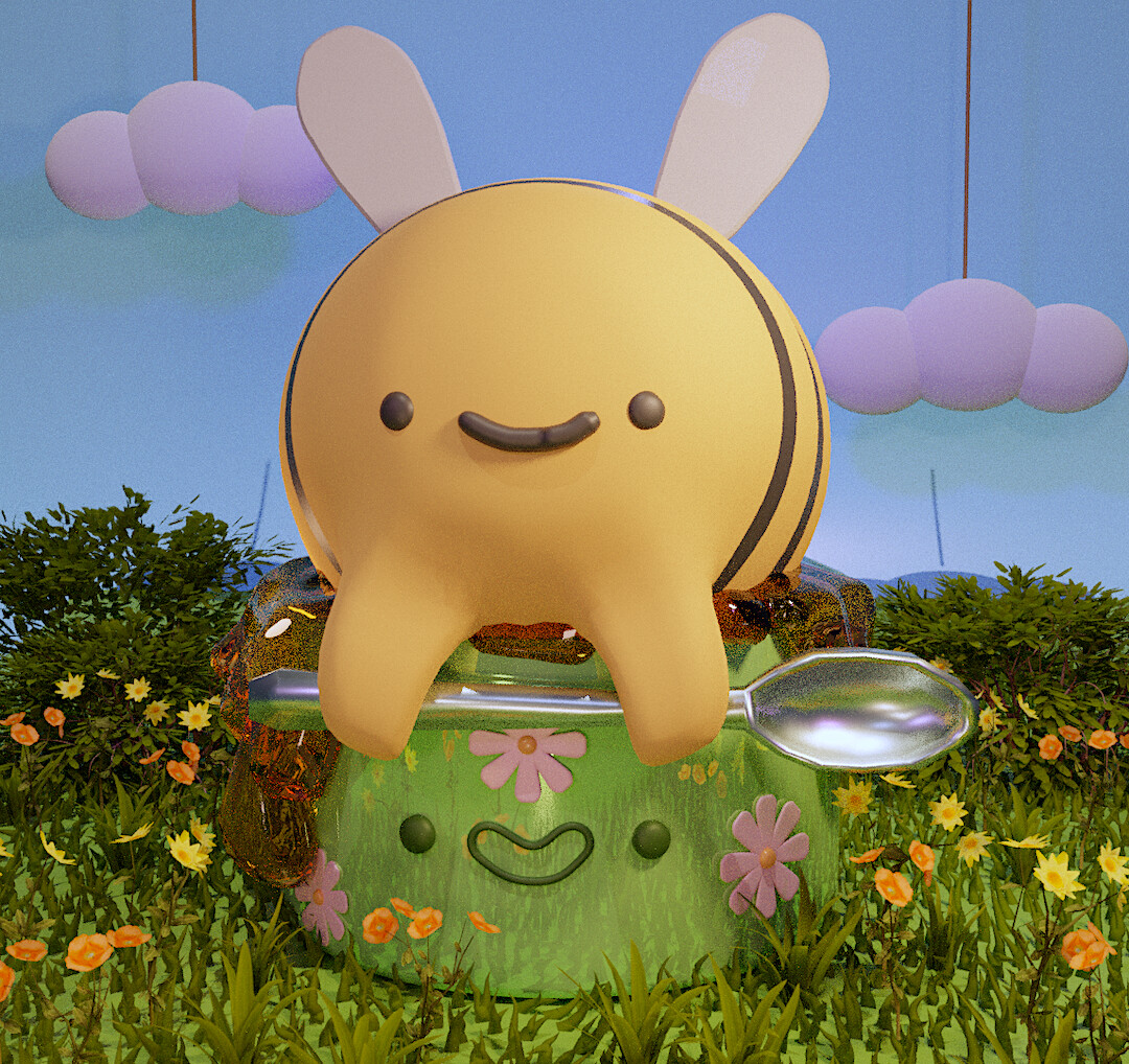 ArtStation - Сute little bee🐝