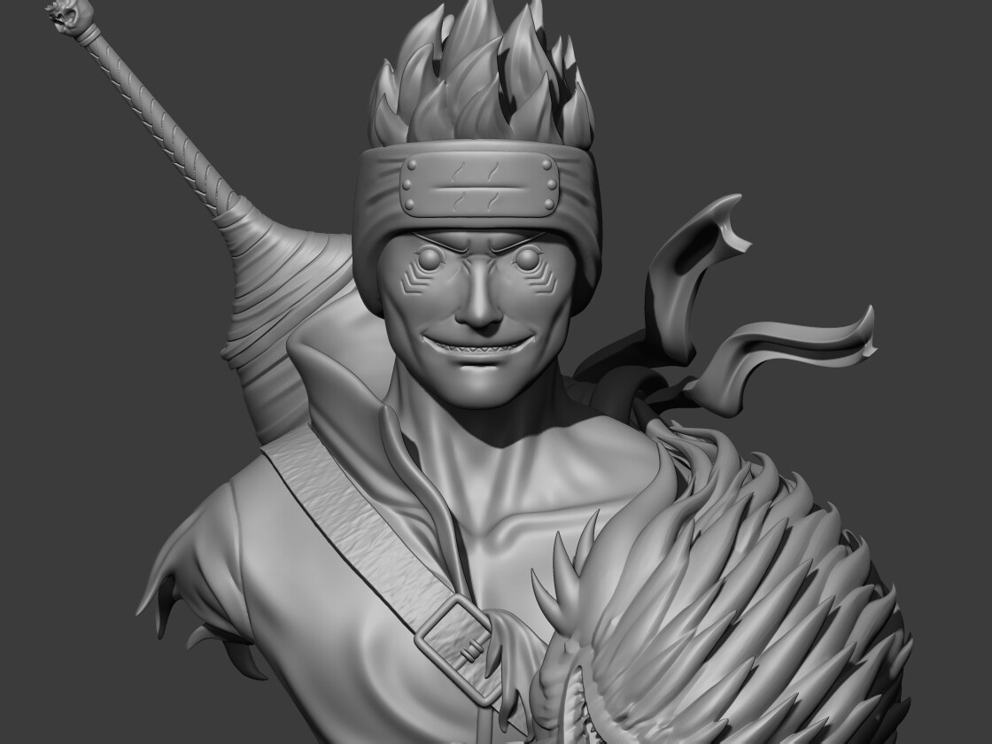 ArtStation - Kisame 3d bust model Naruto Shippuden