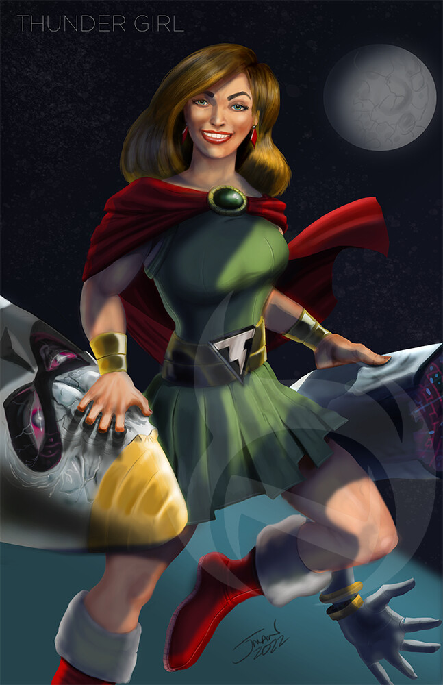 ArtStation - Thunder Girl vs Mr. Atom