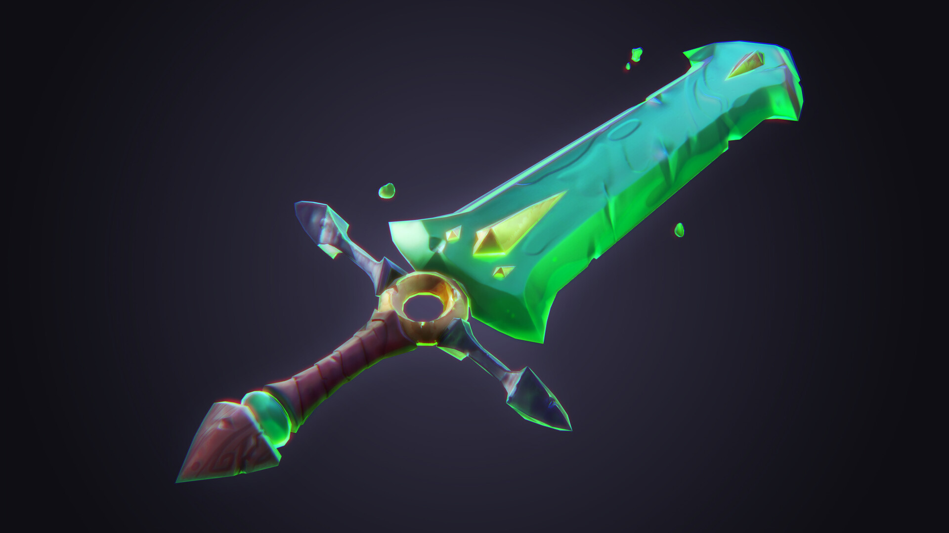 ArtStation - Stylized Crystal Sword