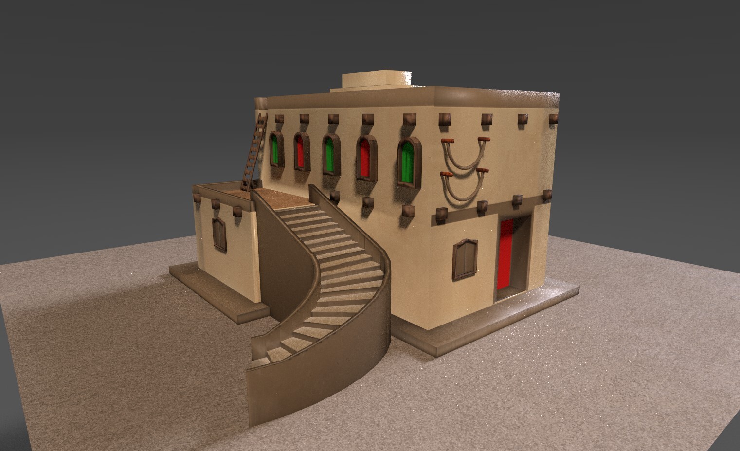 ArtStation - Desert House 3d