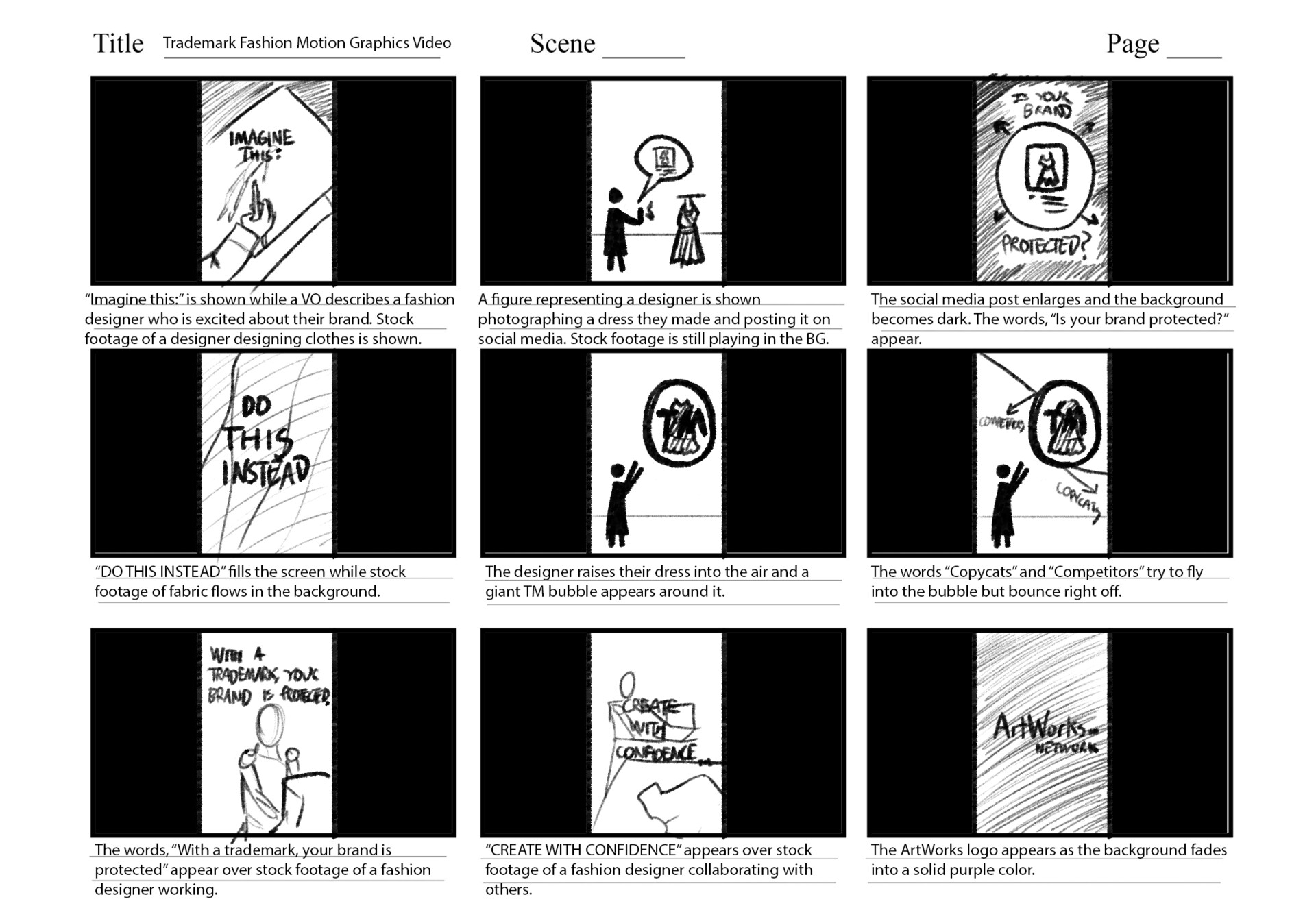 ArtStation - ArtWorks Trademark storyboards