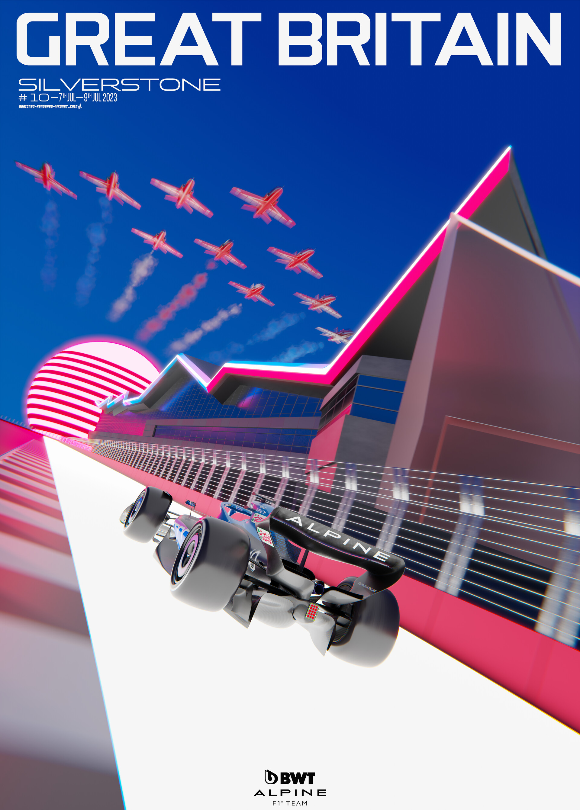 ArtStation - #10 GREAT BRITAIN SILVERSTONE 2023 GRAND PRIX POSTER | BWT ...