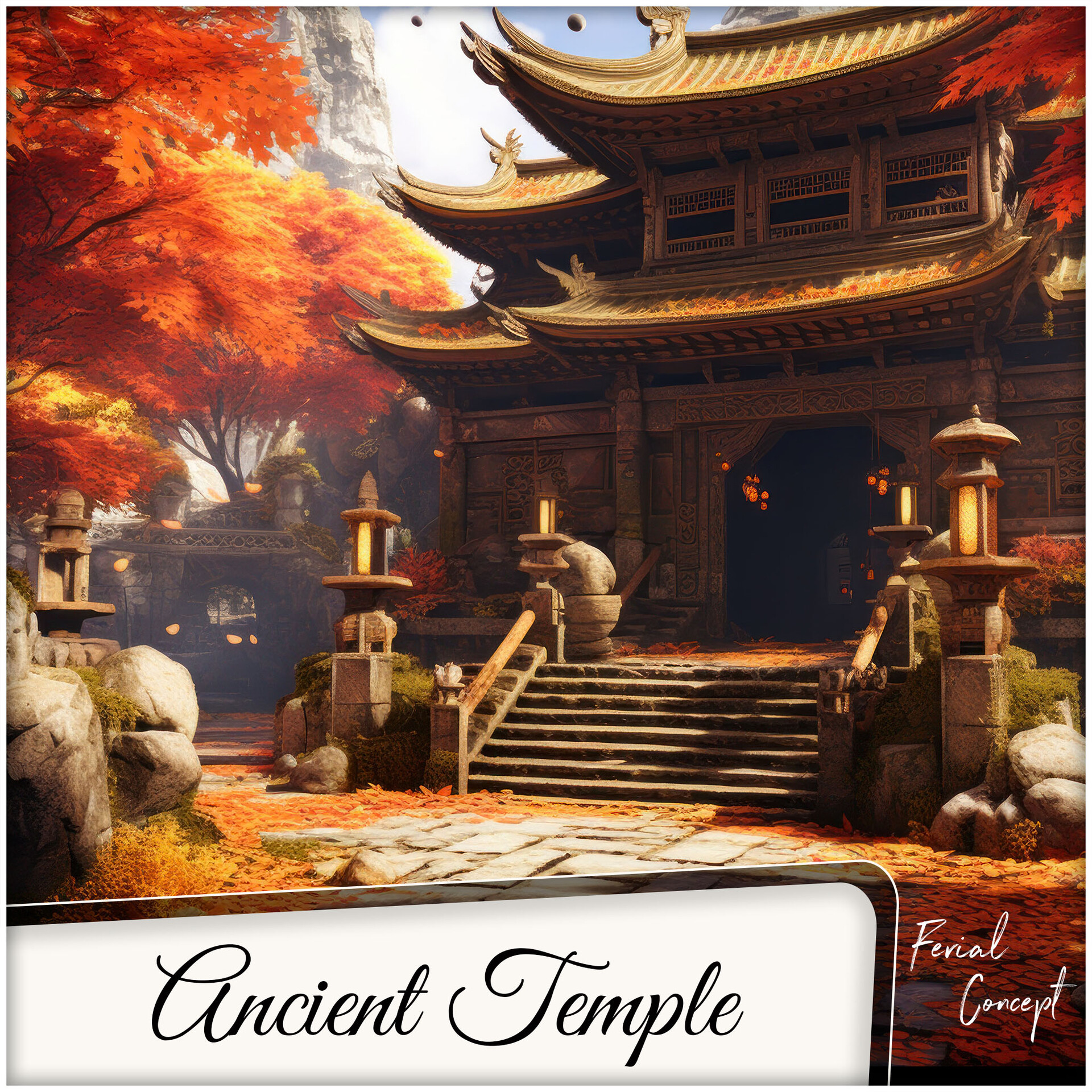 Ferial Concept - 🔹300 Ancient Temple Reference Image Pack v.15