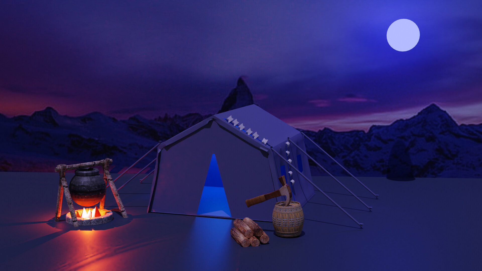 ArtStation - 3D Night Scene