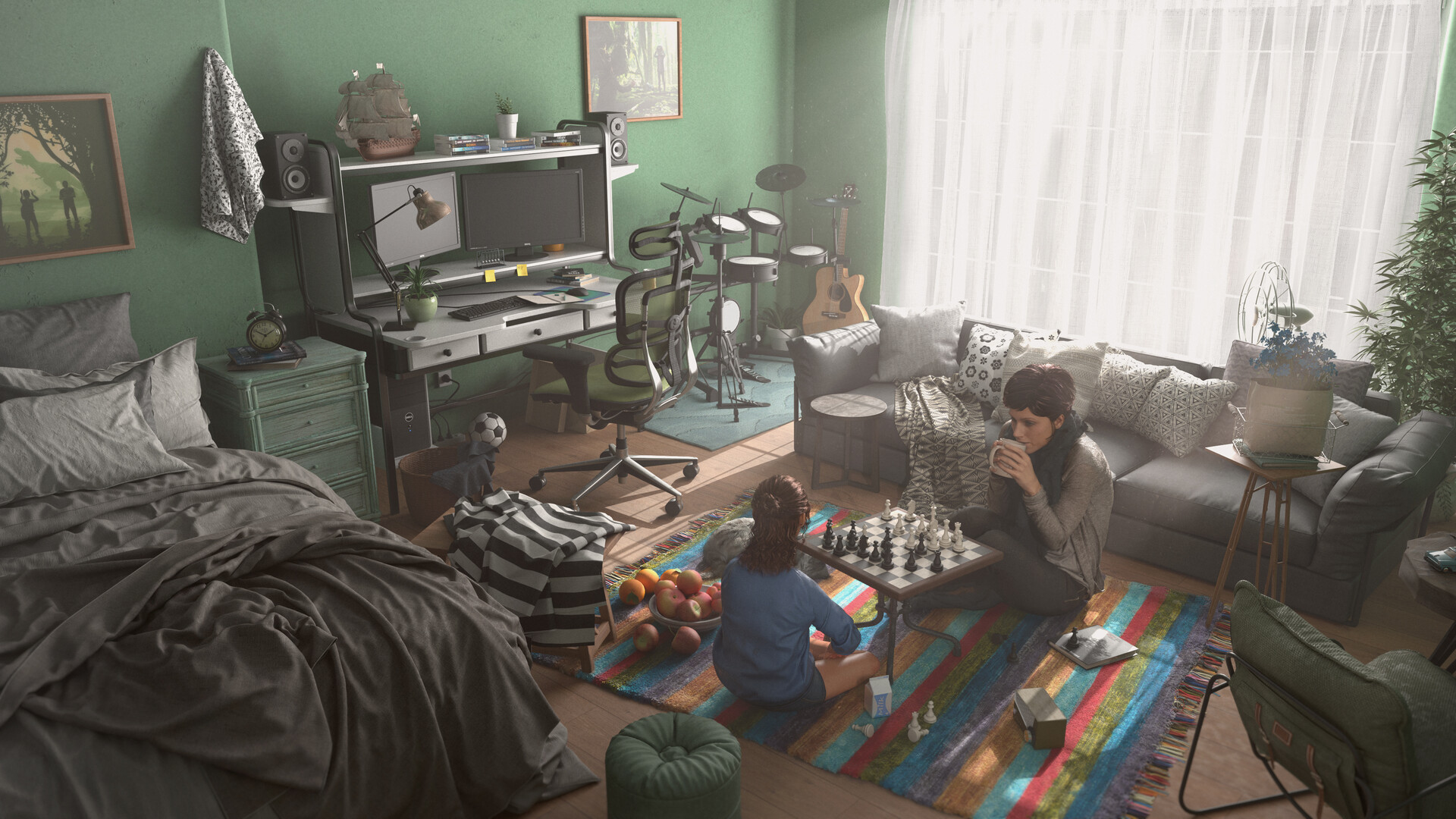 ArtStation - Lesure Time with Chess