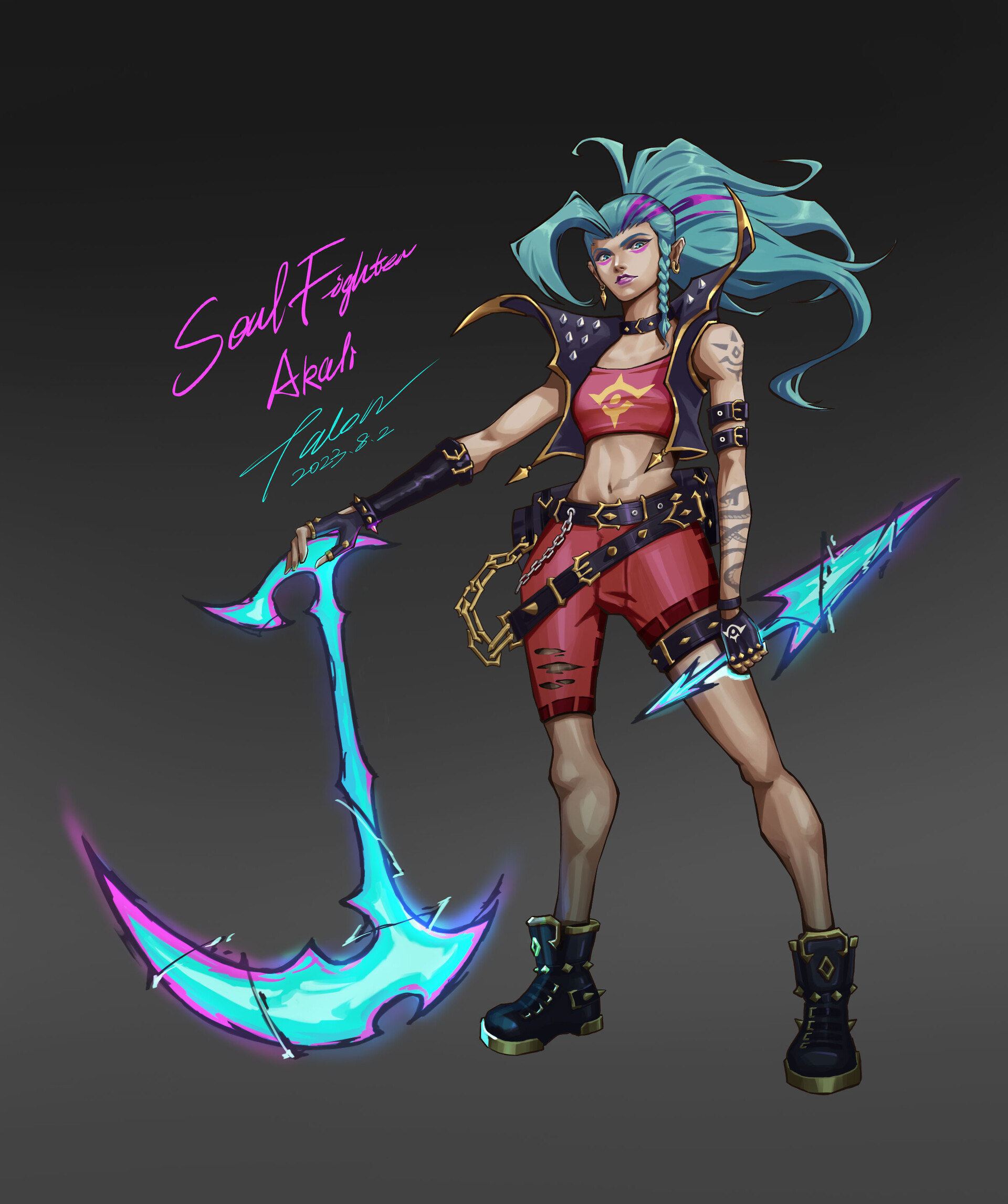 ArtStation - LOL SoulFighter-Akali Original Design