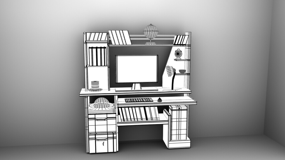 ArtStation - COMPUTER TABLE SNAP WORK IN MAYA