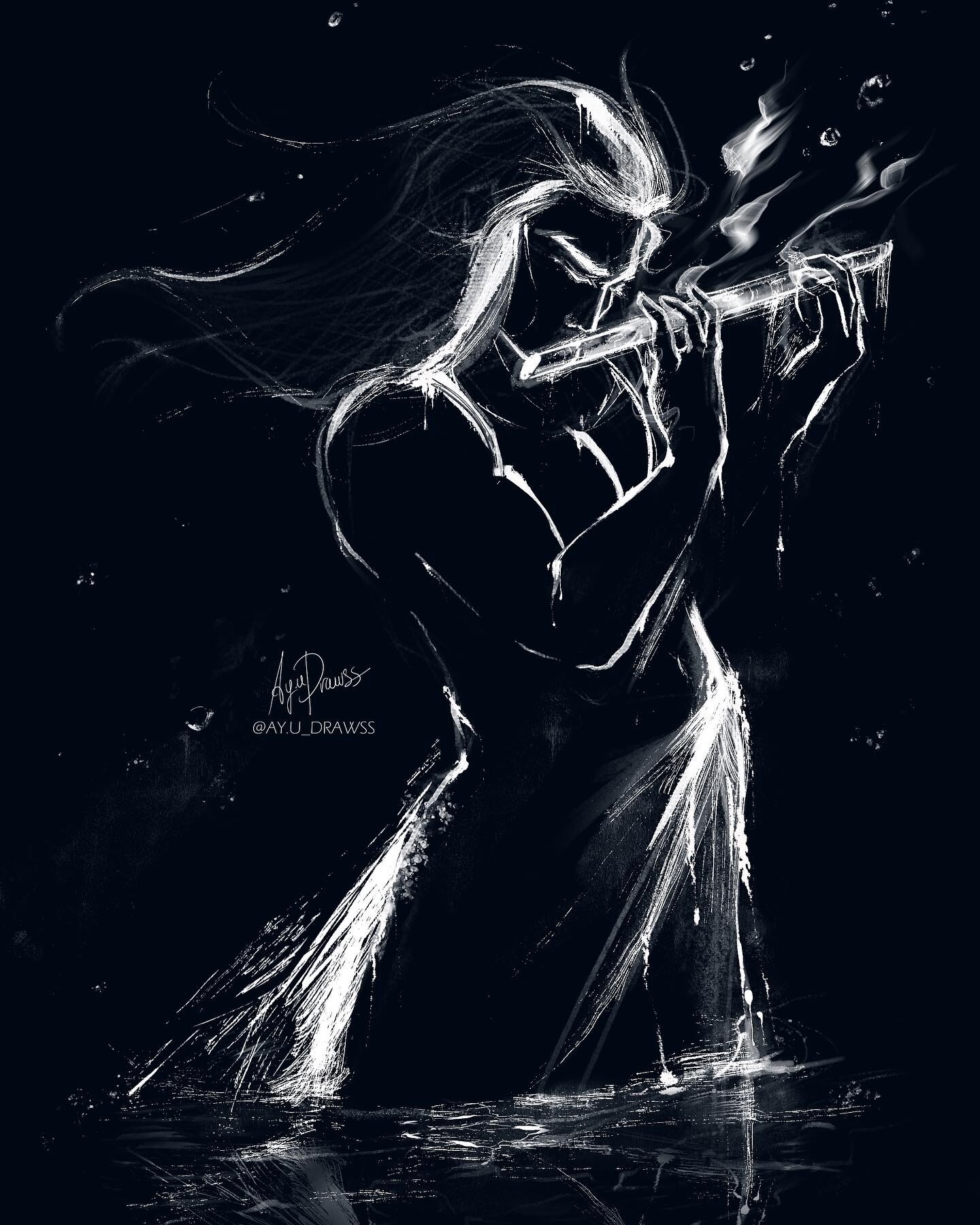 ArtStation - Lake shadow (ink)