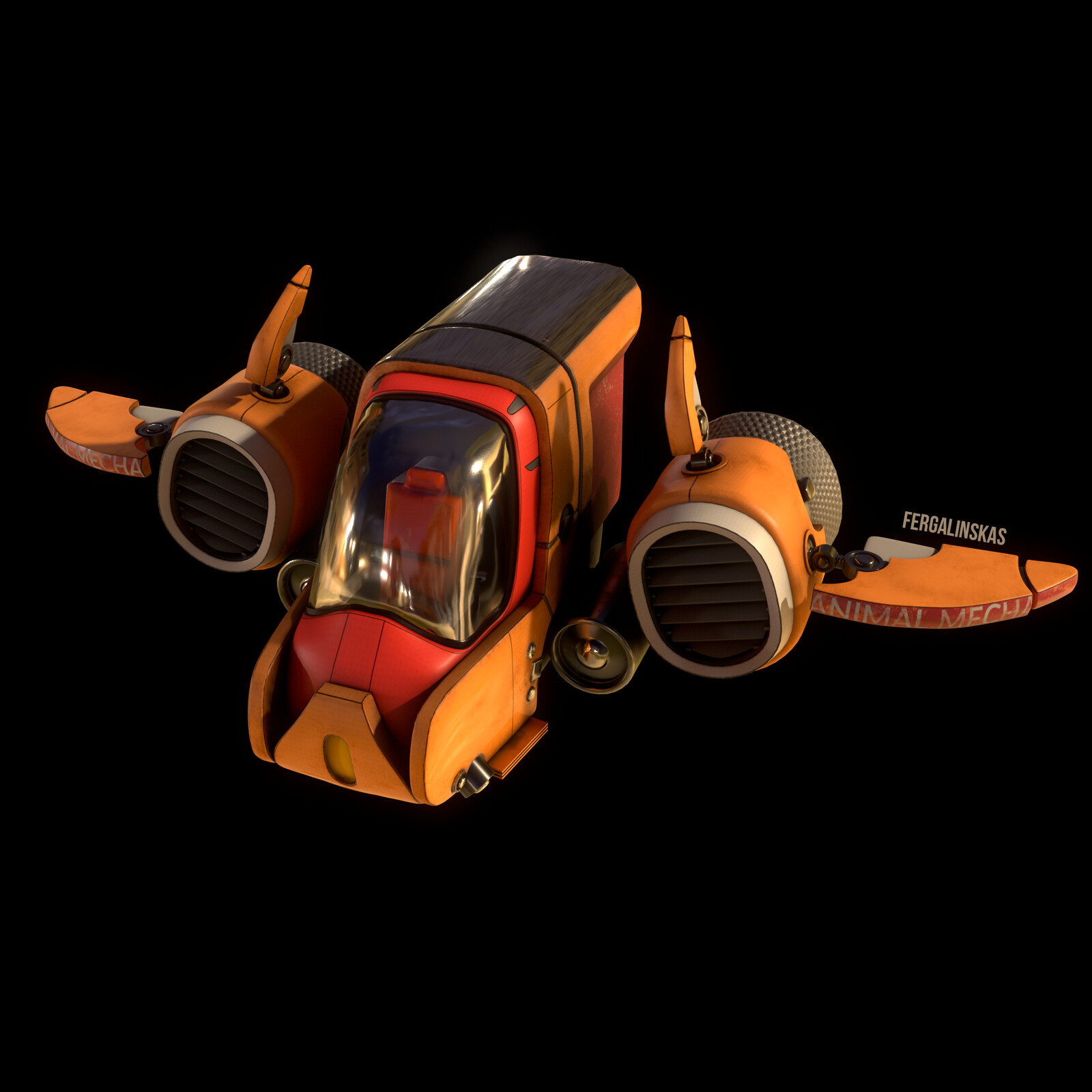 FERNANDO GALINSKAS - Animal Mecha spaceship 3D