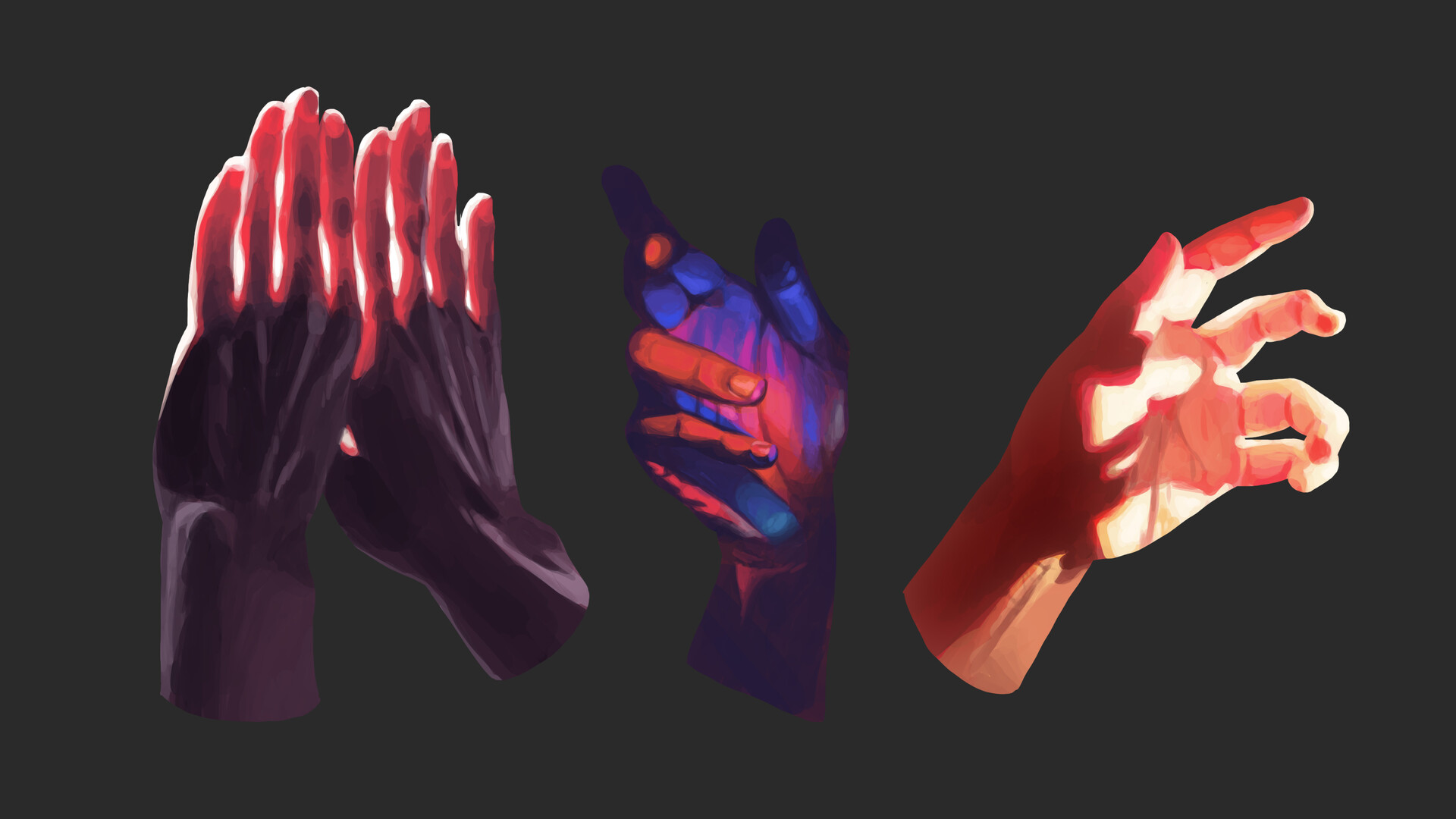 ArtStation - Light studies (hands)