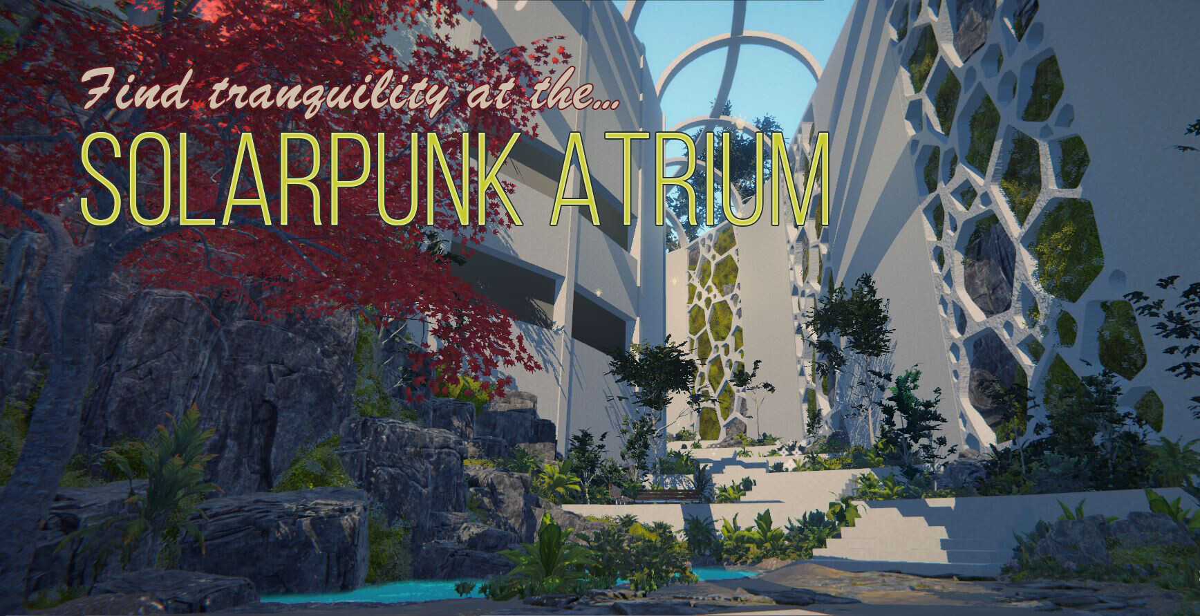ArtStation - Solarpunk Atrium (Yahaha)