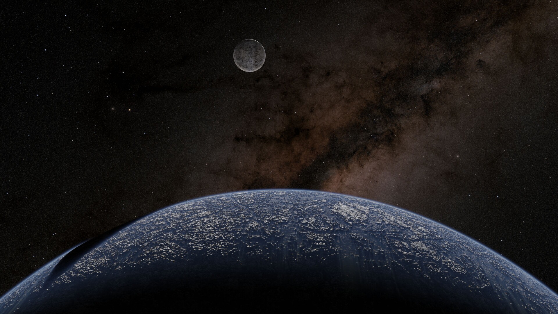 ArtStation - Mountainous Planet Eclipse