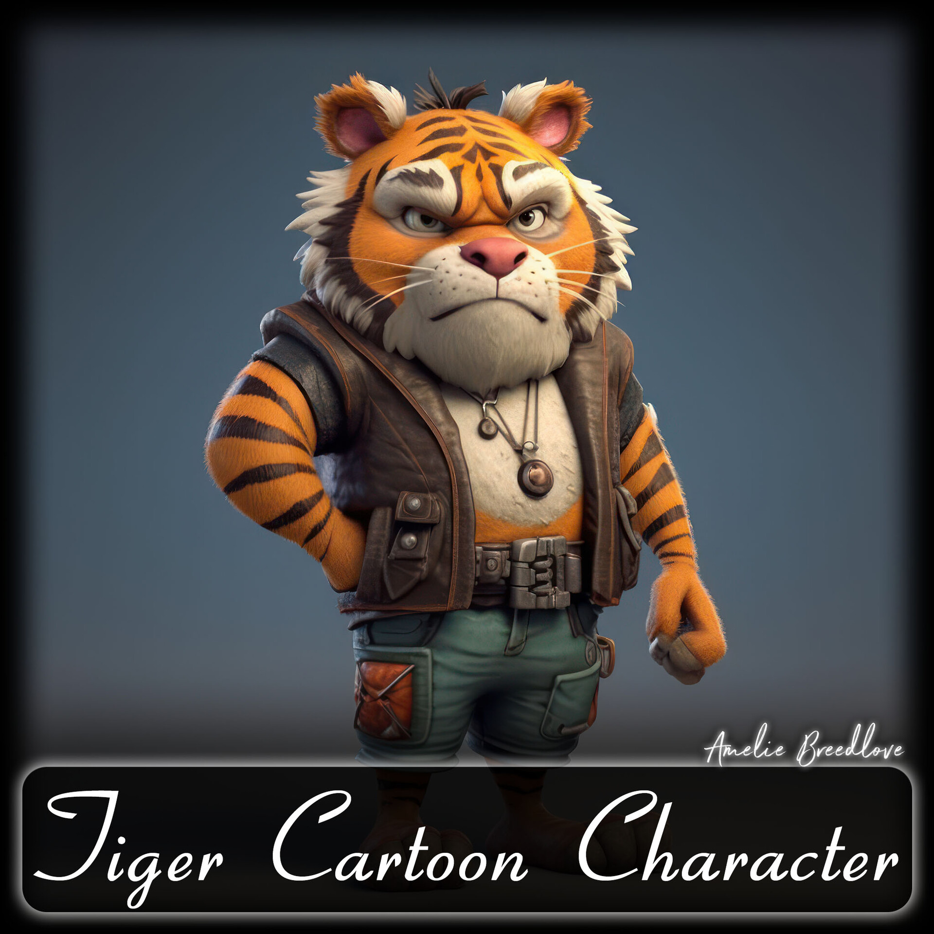 ArtStation - 200 Tiger Cartoon Character (Full Body) Reference Pack ...