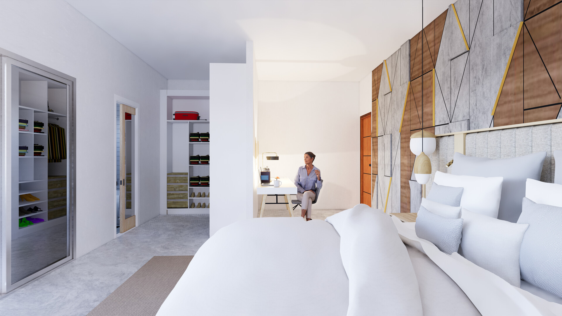 ArtStation - Simple Master's Bedroom | ArchViz Interior