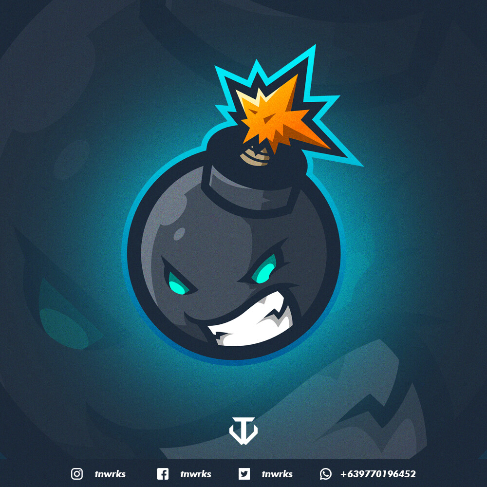 ArtStation - Bomb Mascot Logo!