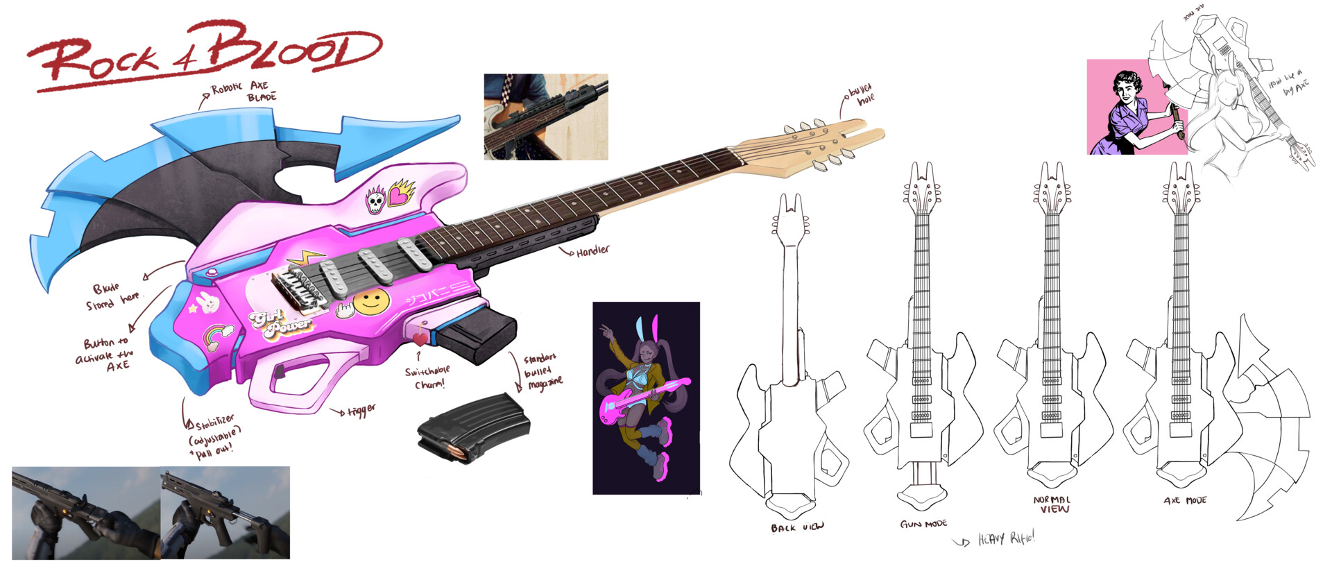 ArtStation - Weapon - Guitar x Axe