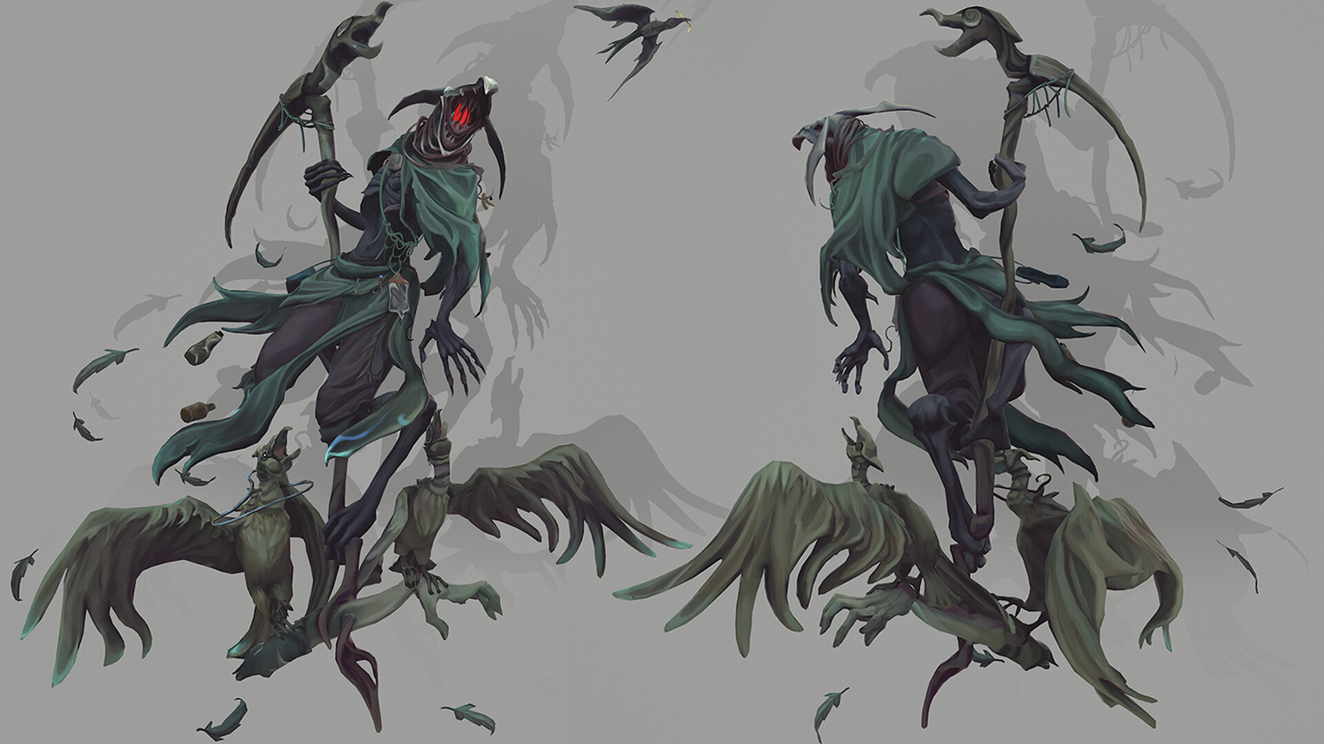 Games Artist - Ghost Crow Devil - Character Breakdown - Alina Pesotskaya